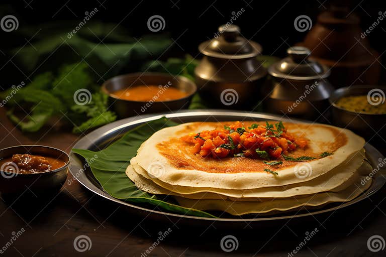 Dosa India Symbol with Copy Space Stock Illustration - Illustration of ...