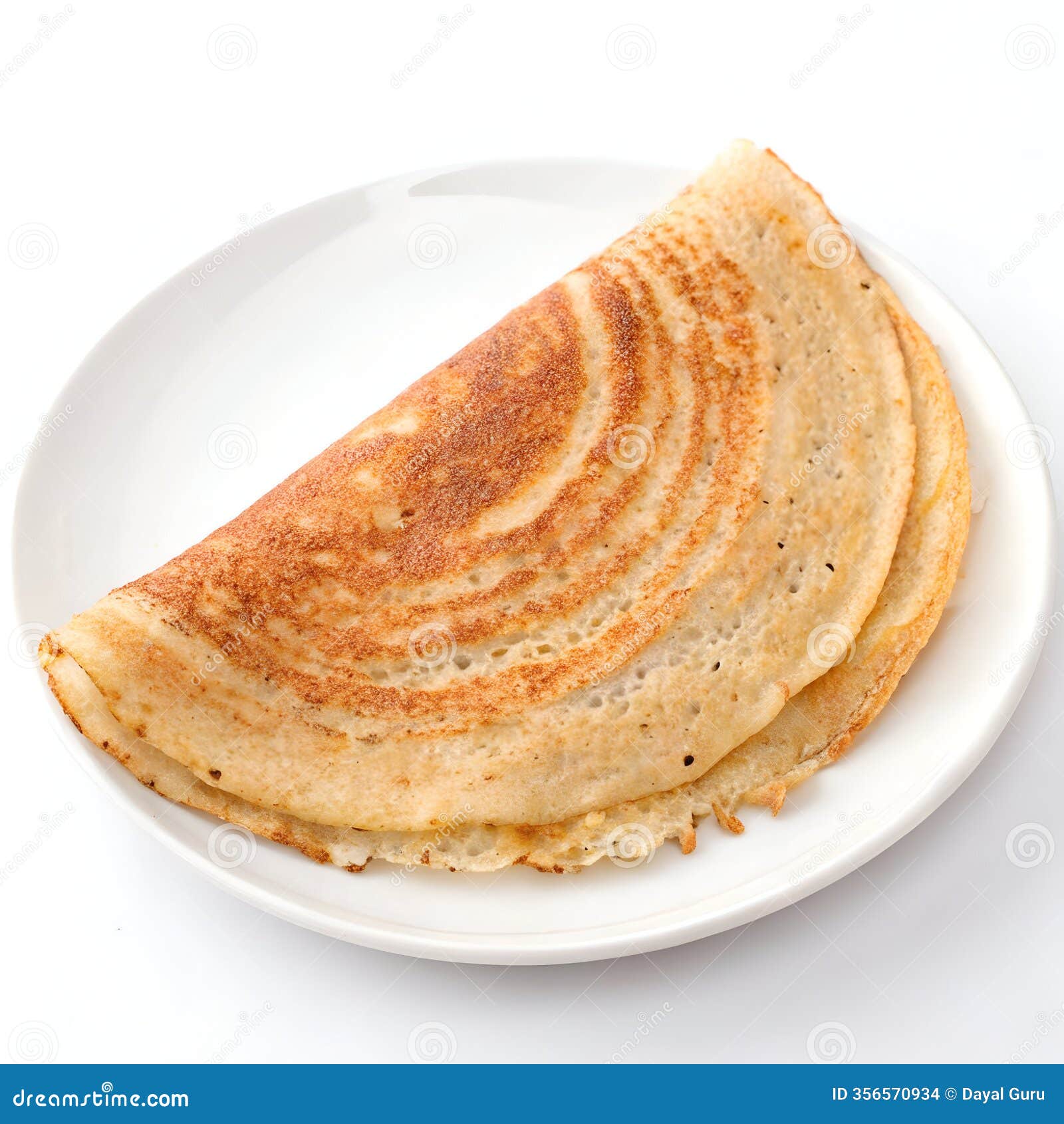 Dosa Isolated on White Background Stock Illustration - Illustration of ...