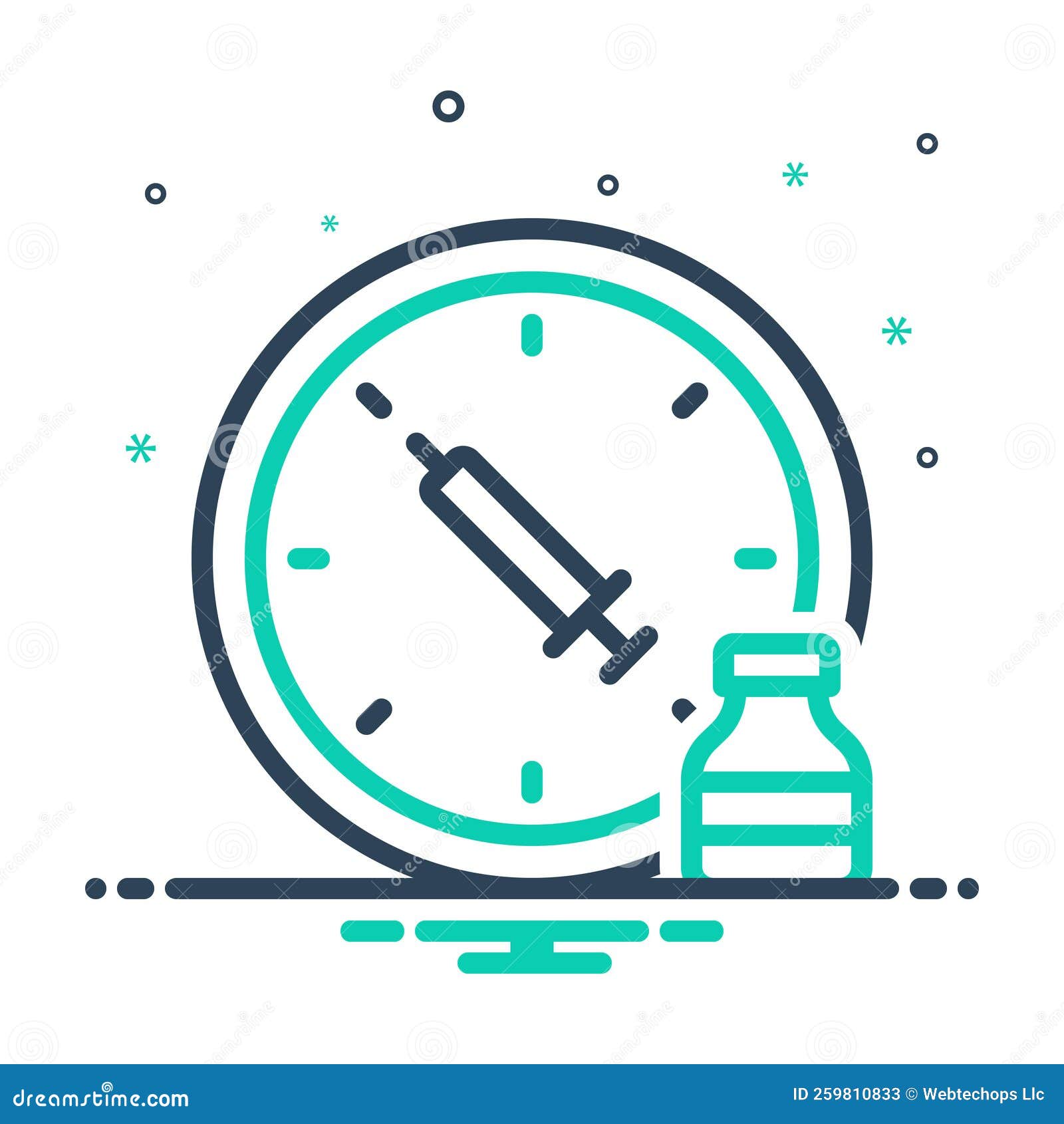 Mix Icon for Dose, Capsule and Time Stock Illustration - Illustration ...