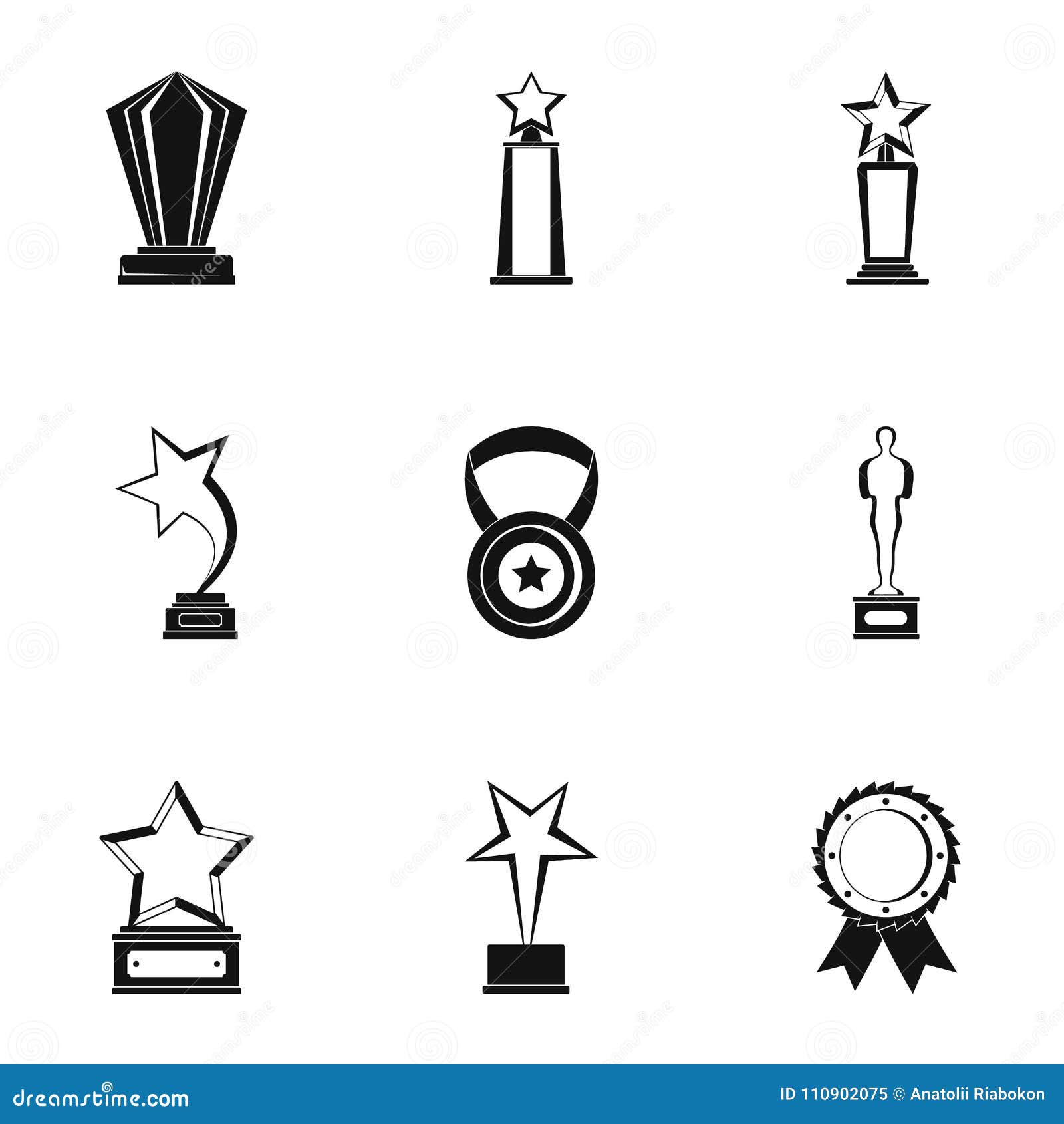 Dose Icons Set, Simple Style Stock Vector - Illustration of medallion ...