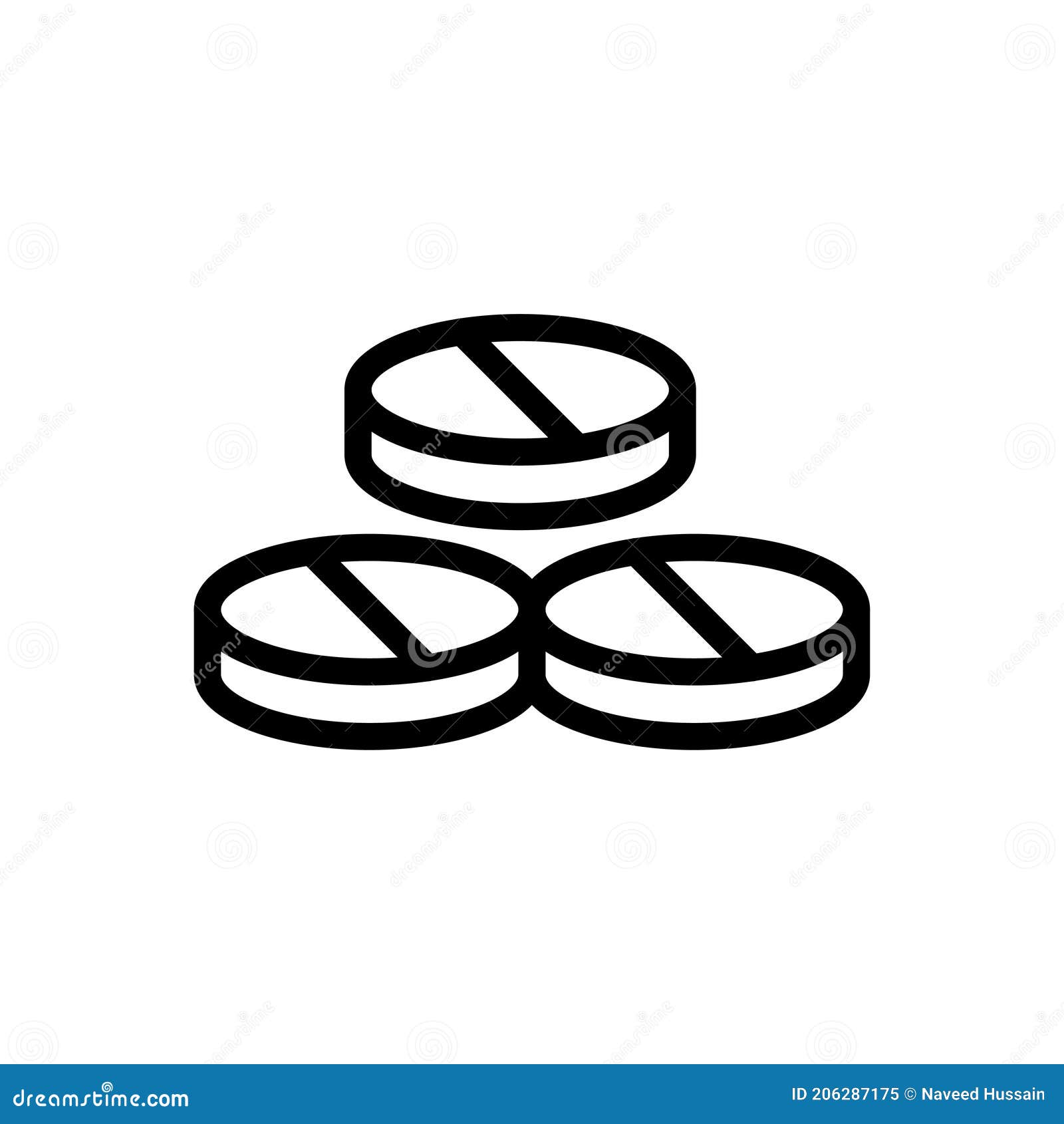 Dose vector thin line icon stock vector. Illustration of pharmacy ...