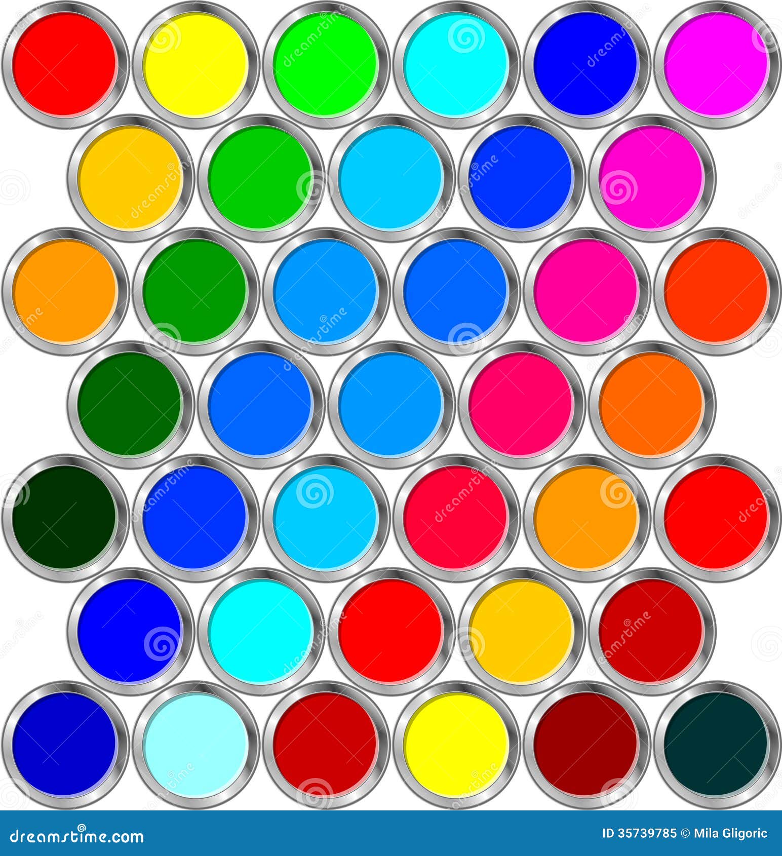 Dosen Farbe vektor abbildung. Illustration von blau, dynamisch - 35739785