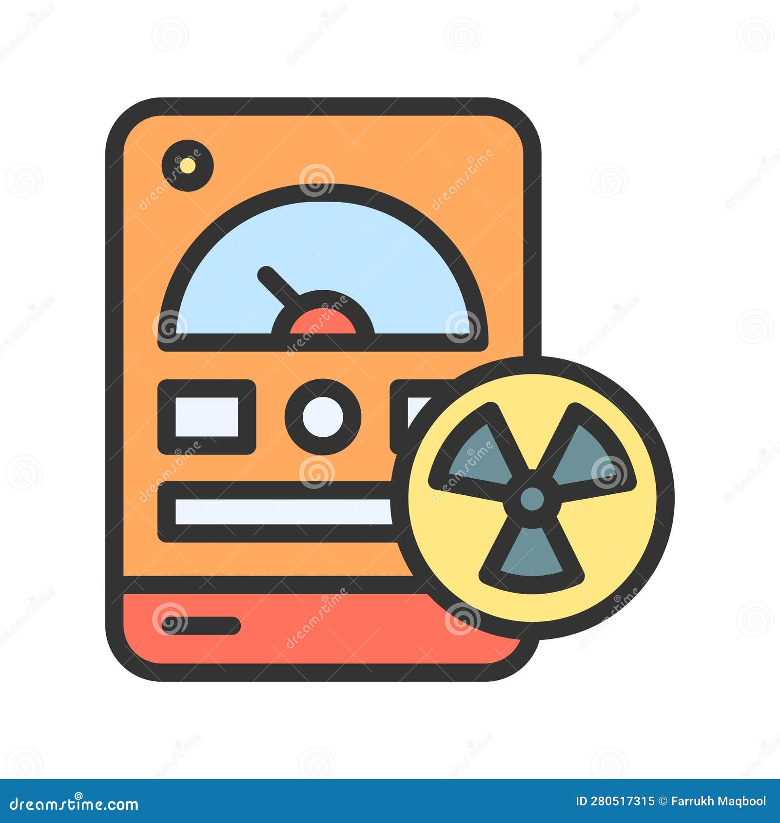 Dosimeter Icon Vector Image. Stock Vector - Illustration of symbol ...