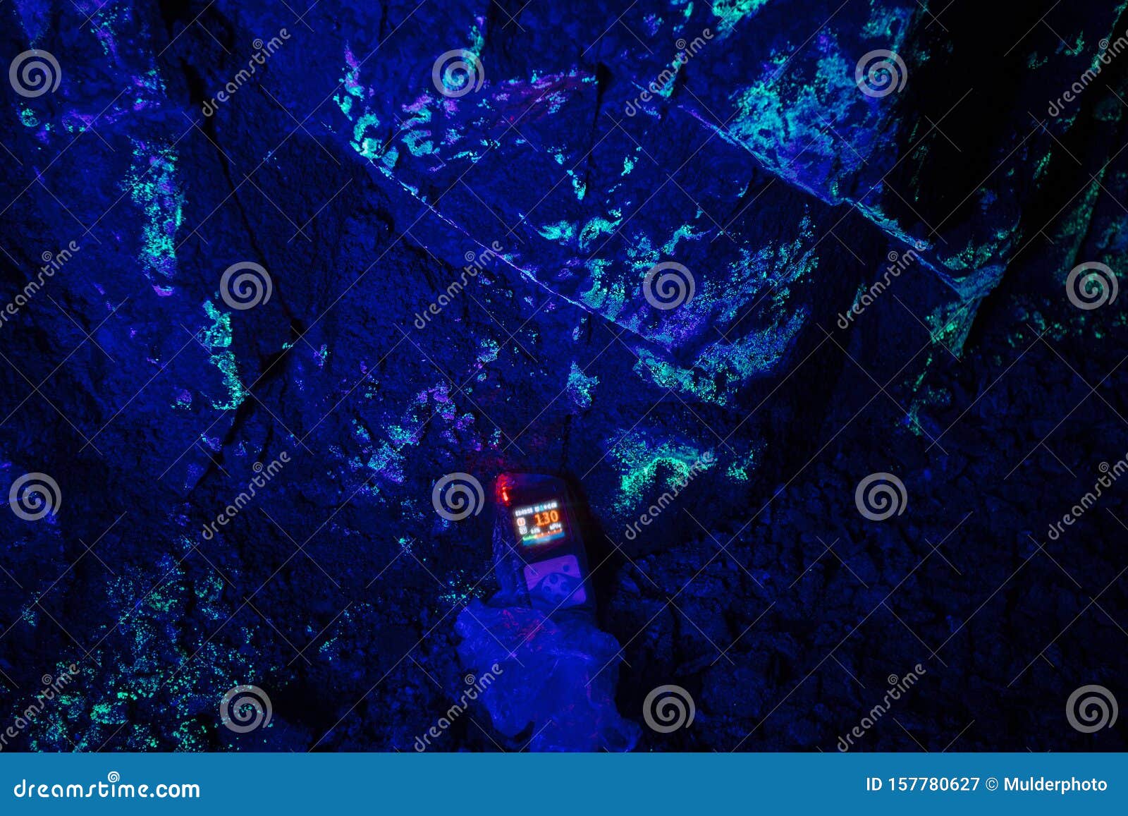 Dosimeter and Small Uranium Deposit Illuminated by Ultraviolet Light ...