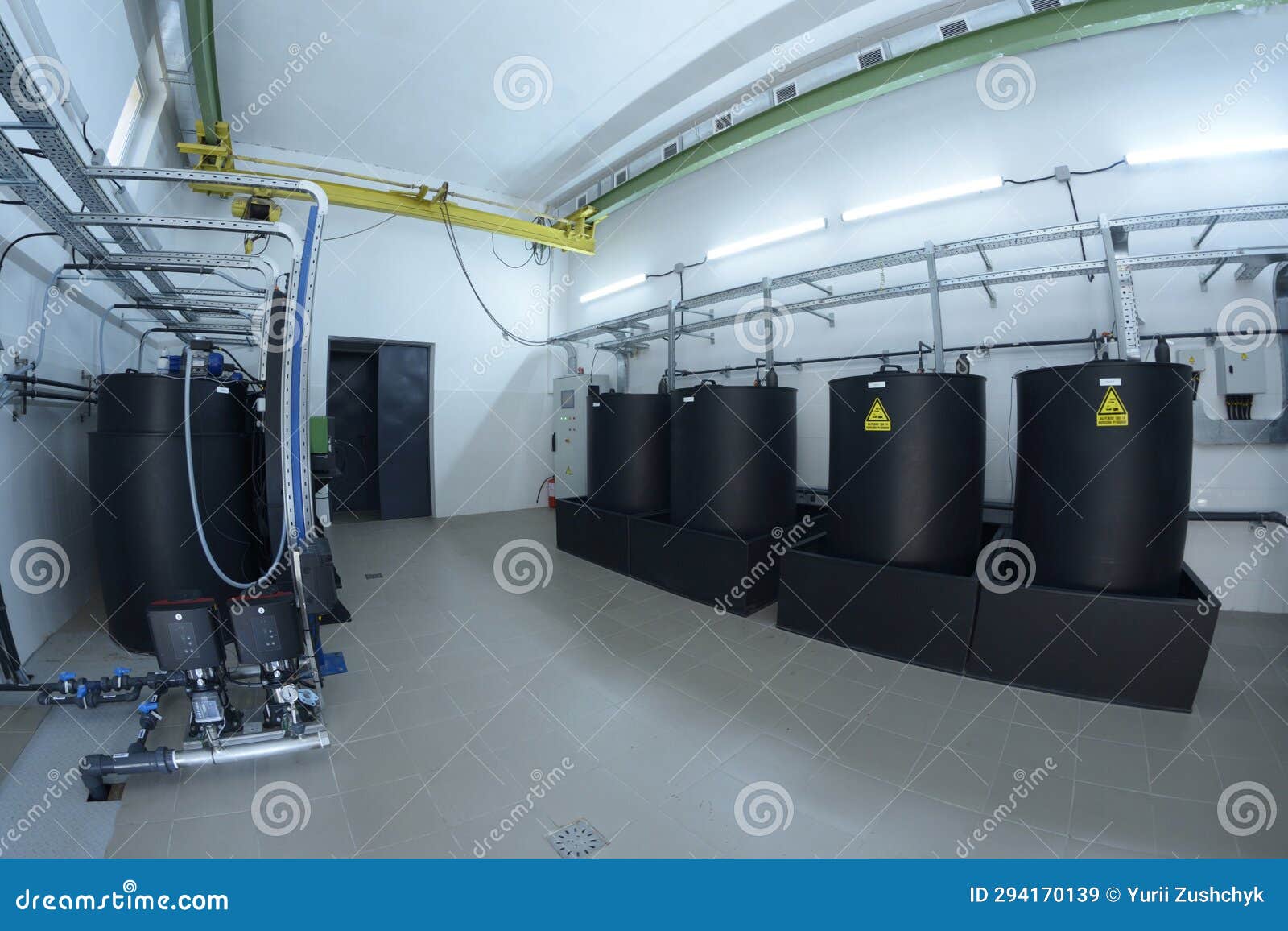 At The Dosing Systems Hall Of The Water Pumping Station: Sodium ...