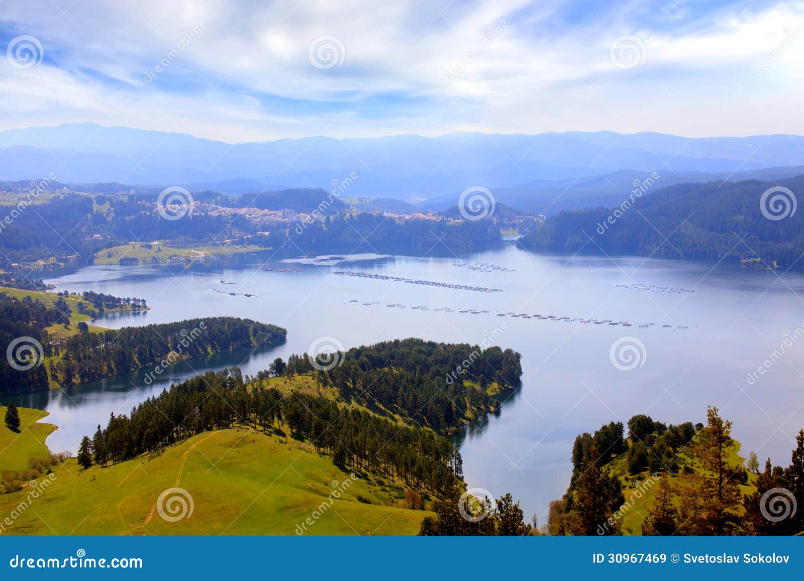 Dospat dam lake stock image. Image of dospat, mountains - 30967469