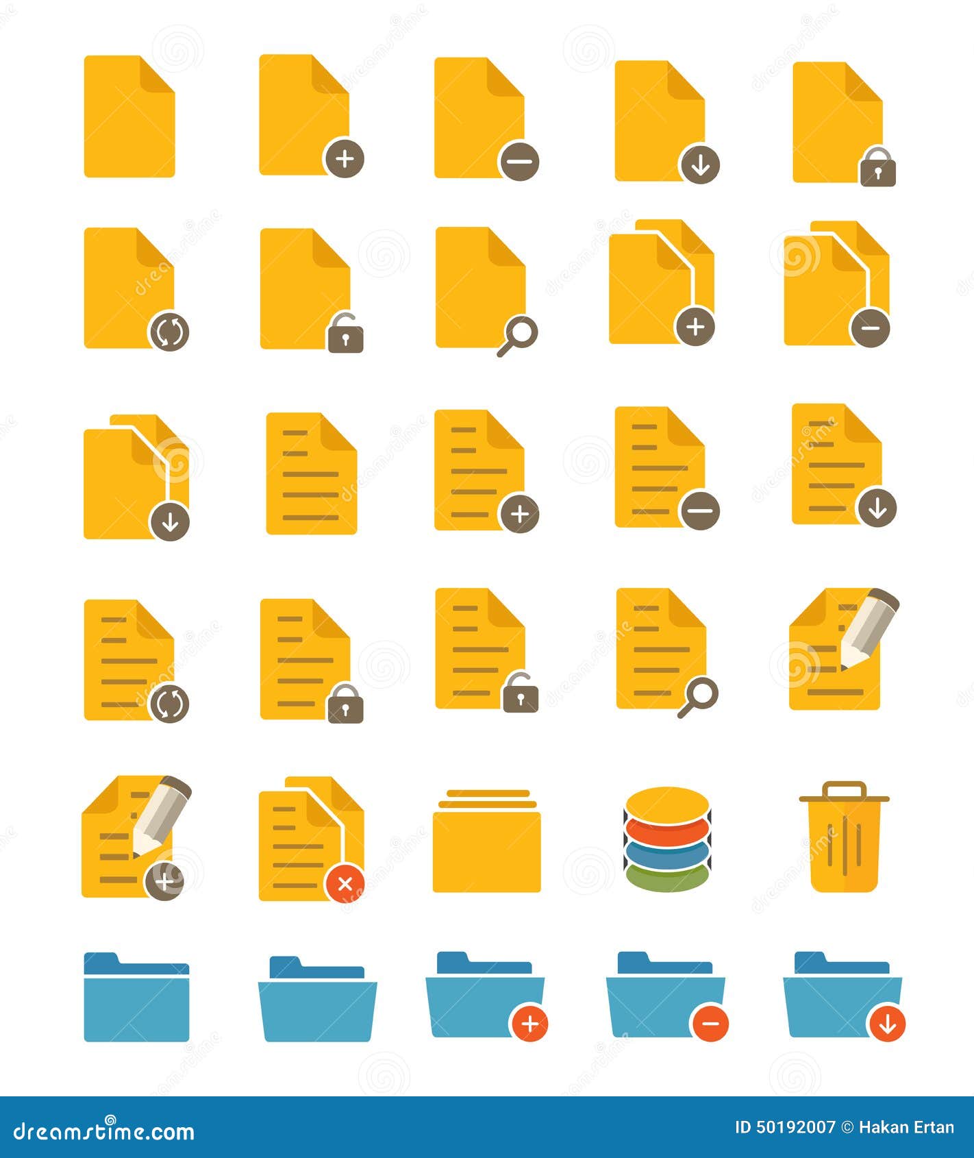 Dossier En Omslagpictogrammen Vector Illustratie - Illustration of ...