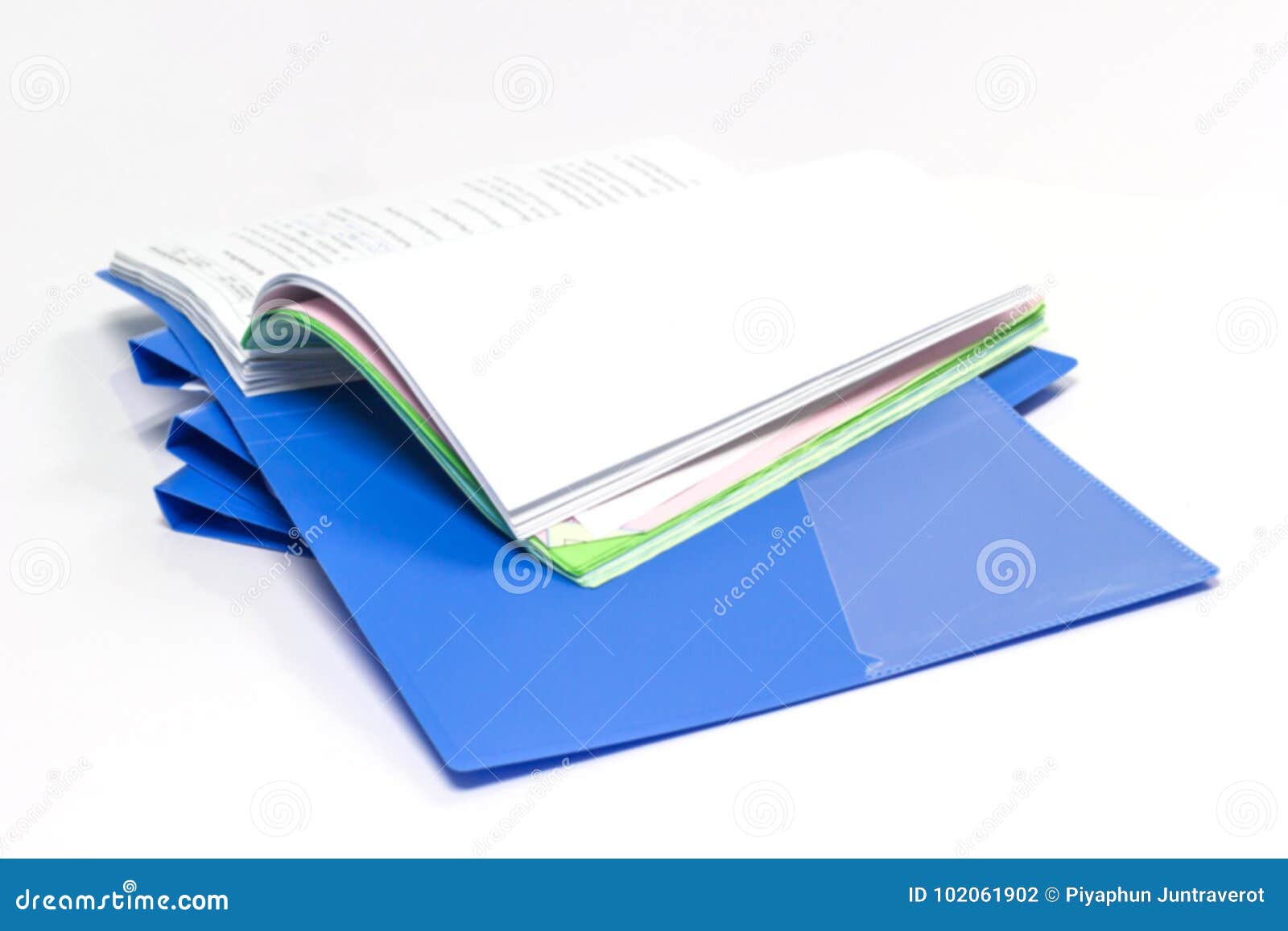 Dossier Et Pile De Papier De Rapport De Gestion Photo stock - Image du documents, cahier: 102061902