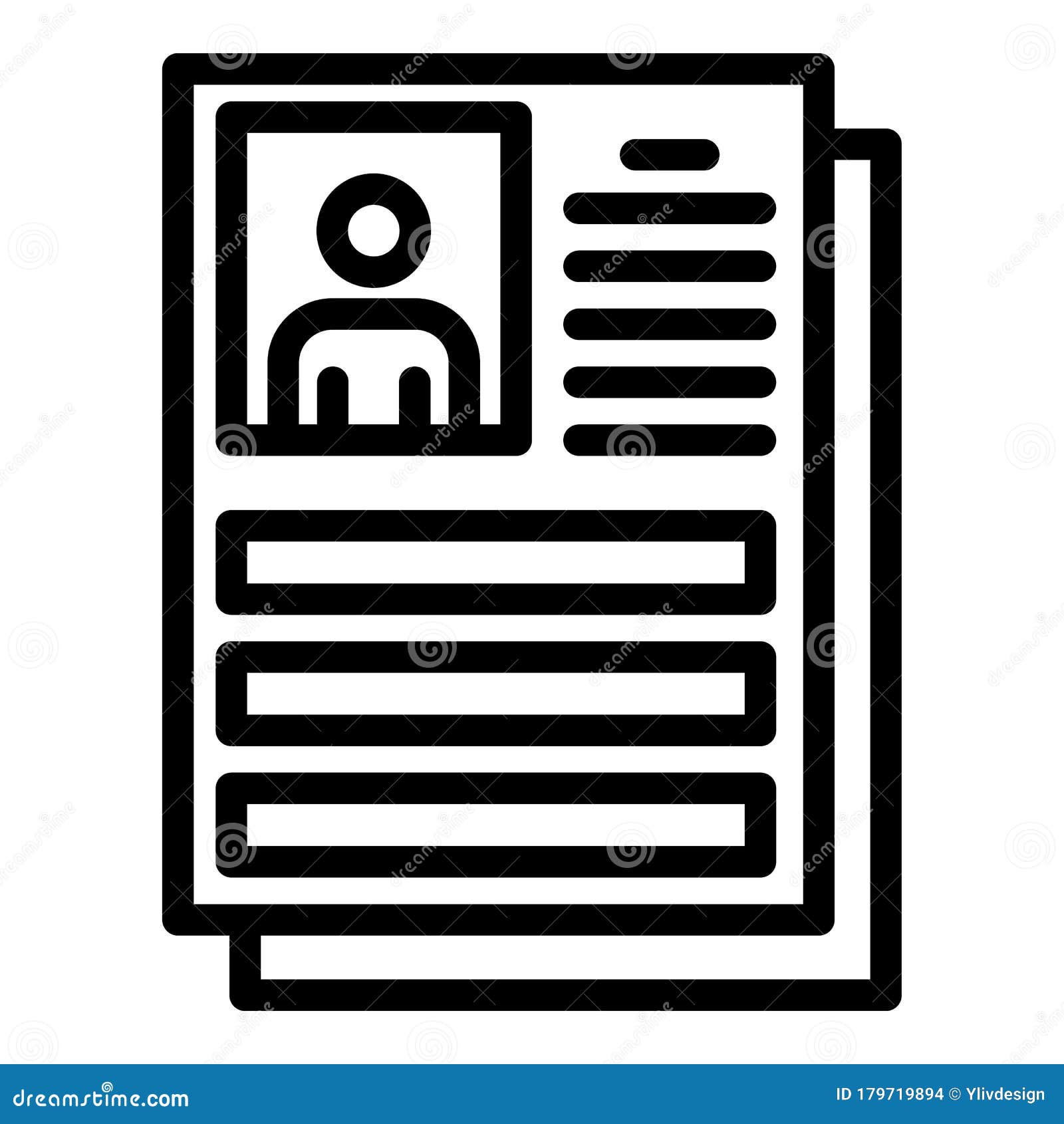 Dossier Icon, Outline Style Stock Vector - Illustration of editable ...