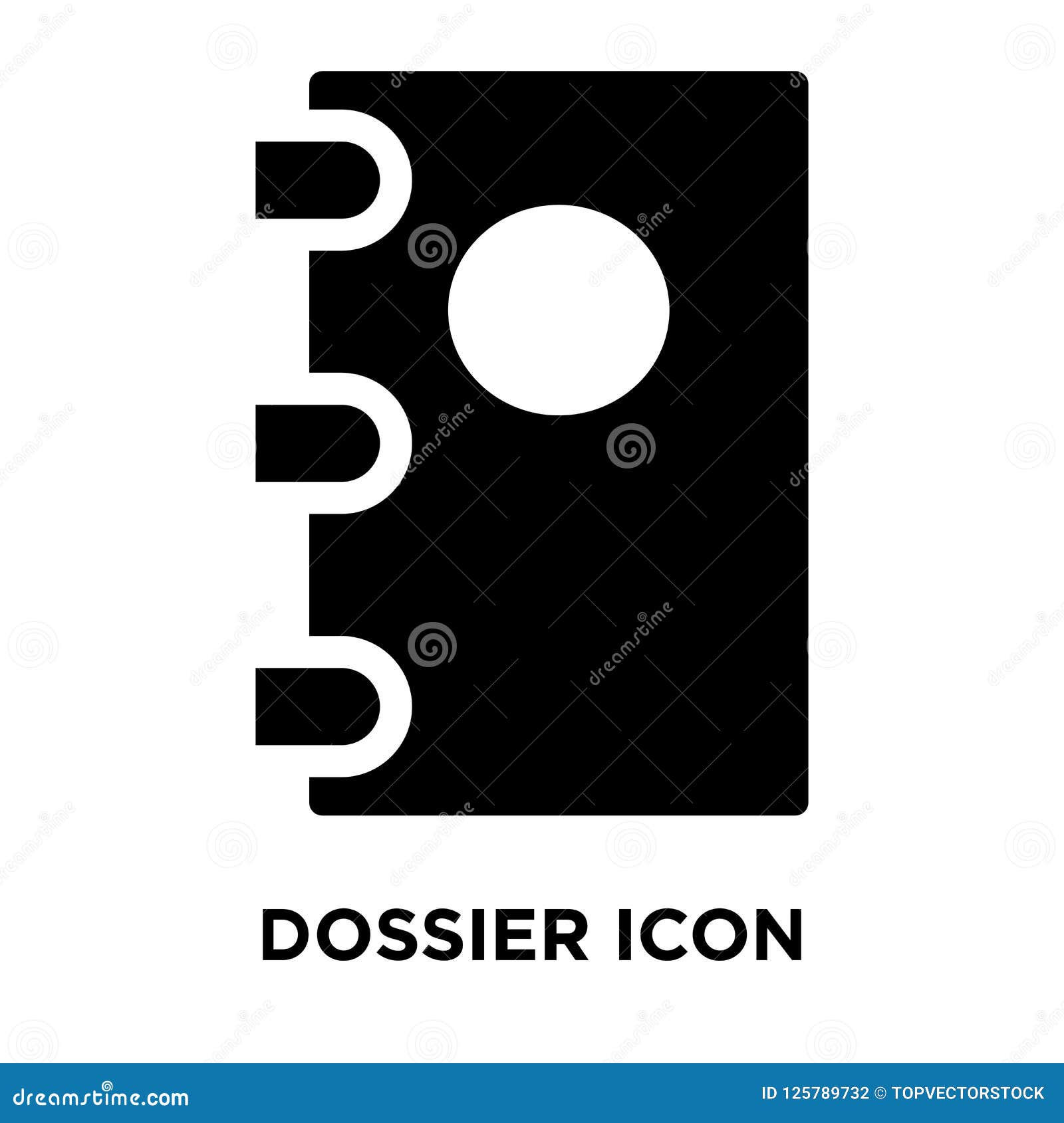 Dossier Icon Vector Isolated on White Background, Logo Concept O Stock ...