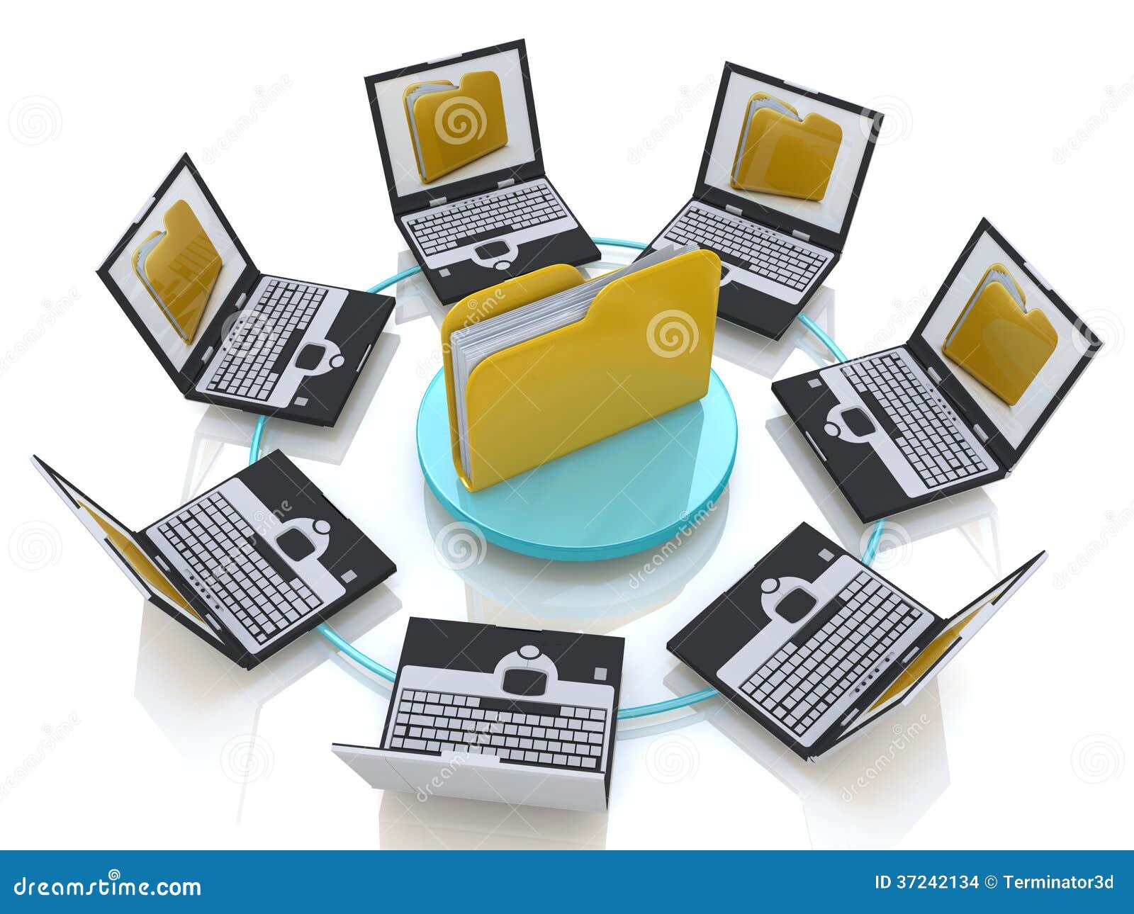 Dossier Relié Au Réseau Informatique Illustration Stock - Illustration ...