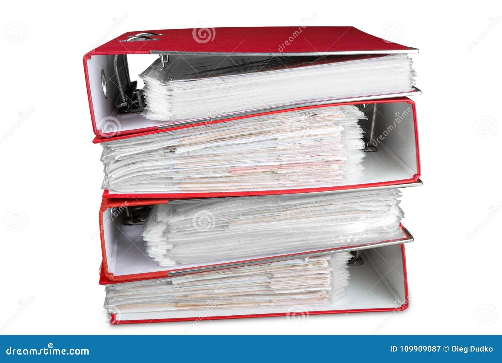 Dossiers Avec Des Documents Sur Le Fond Blanc Image stock - Image du ...