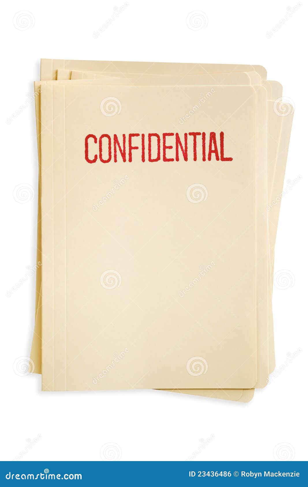 Dossiers confidentiels photo stock. Image du pile, carton - 23436486