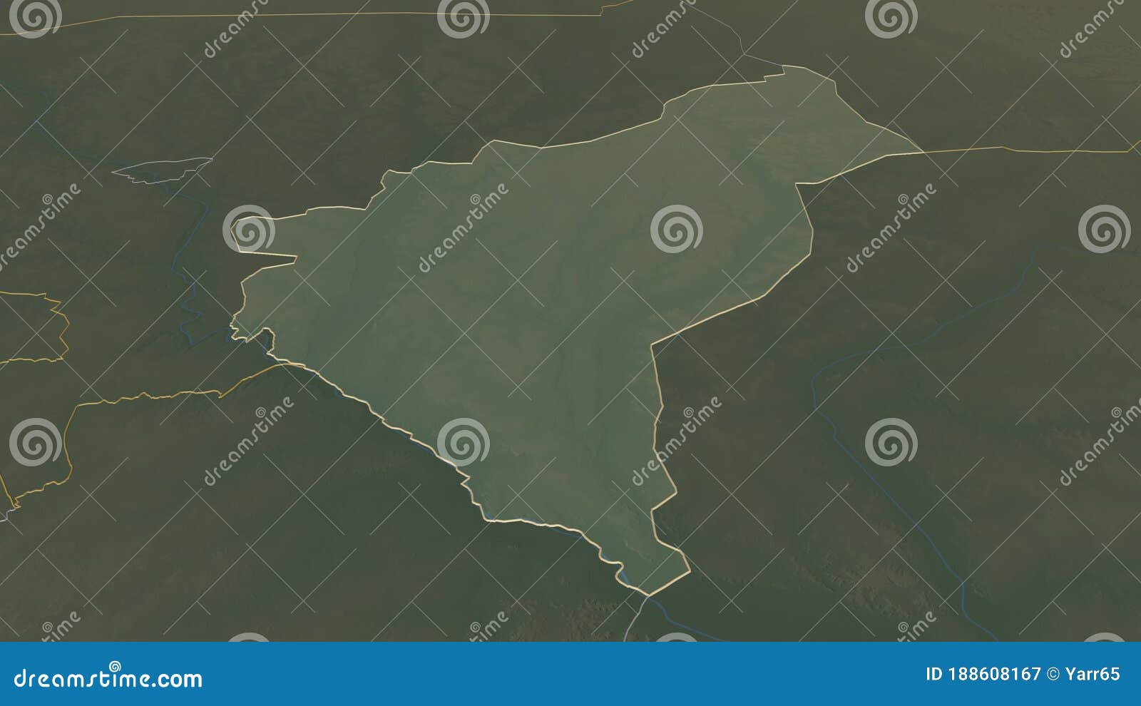 Dosso, Niger - Outlined. Relief Stock Illustration - Illustration of ...