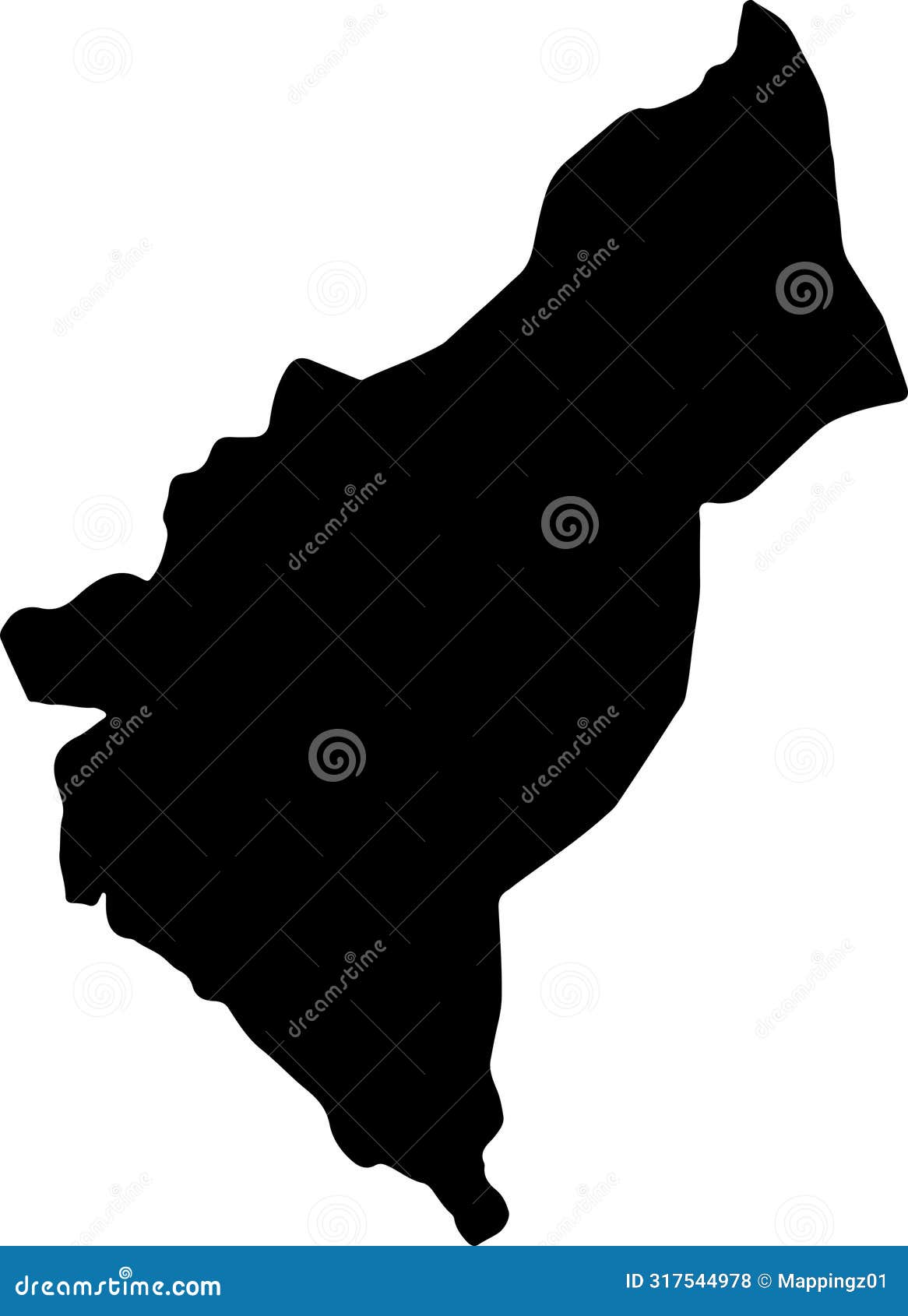 Dosso Niger Silhouette Map with Transparent Background Stock Vector ...
