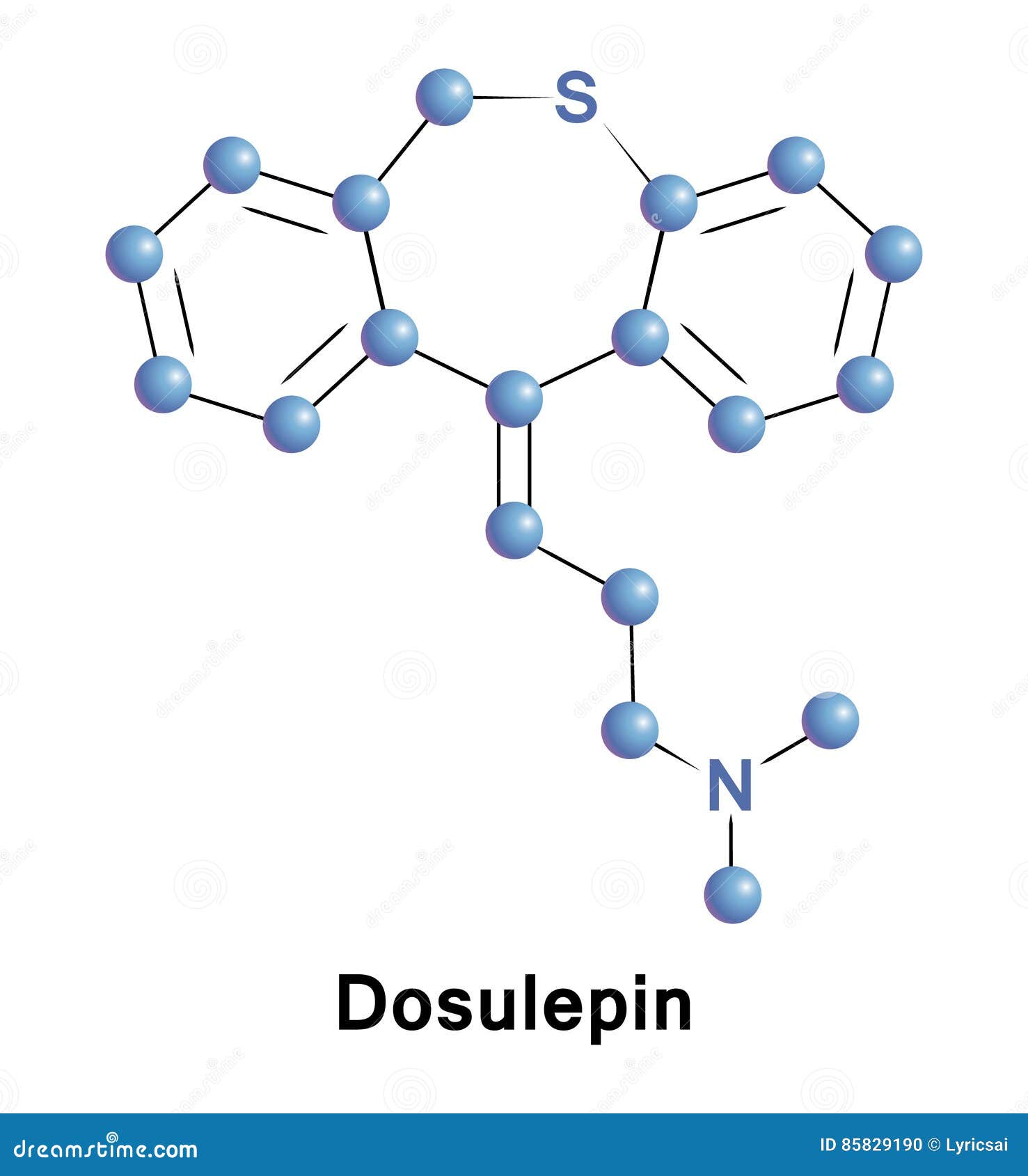 Dosulepin Se Utiliza Como Antidepresivo Ilustración del Vector ...