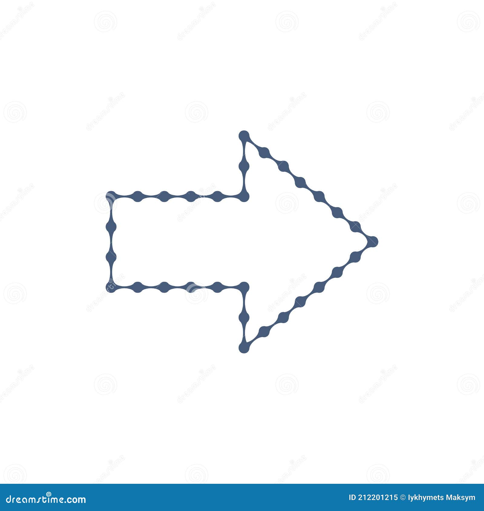 Dot Arrow Cursor, Direction. Black Symbol on White Background Vector ...