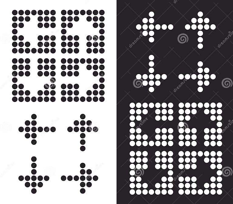 Dot arrow icon stock vector. Illustration of black, symbol - 16558010