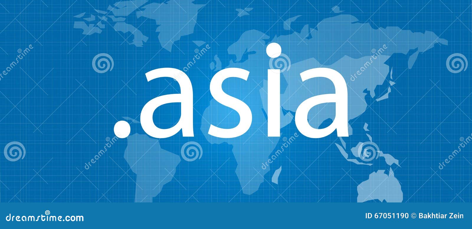 Dot .asia Map Blue Vector Domain Concept Stock Vector - Illustration of ...