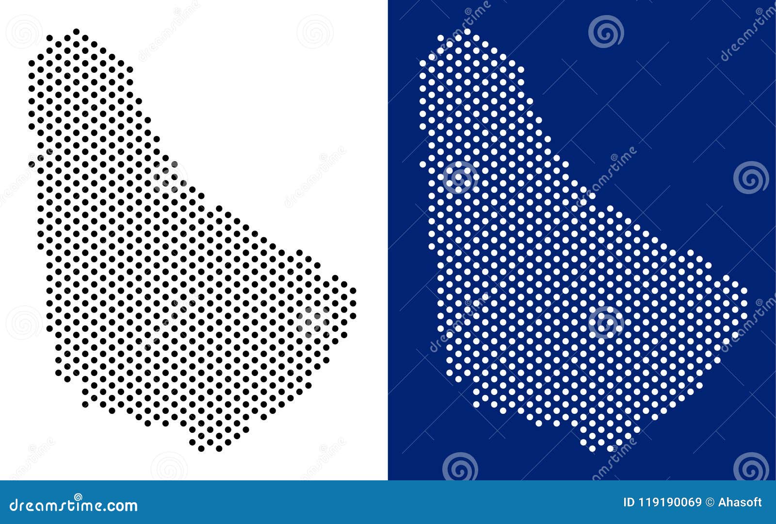 Dot Barbados Map stock vector. Illustration of region - 119190069
