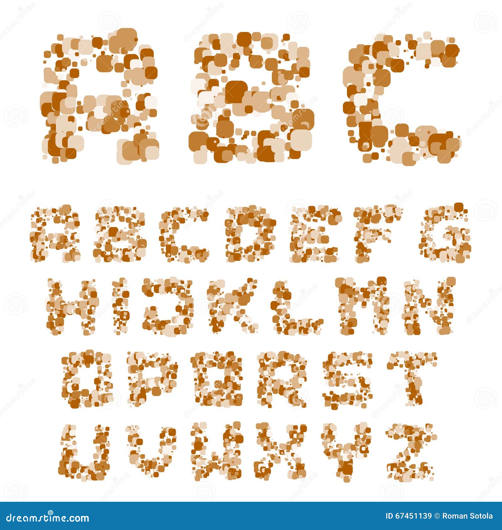Dot Beige Alphabet Font Letters Stock Illustrations – 5 Dot Beige ...