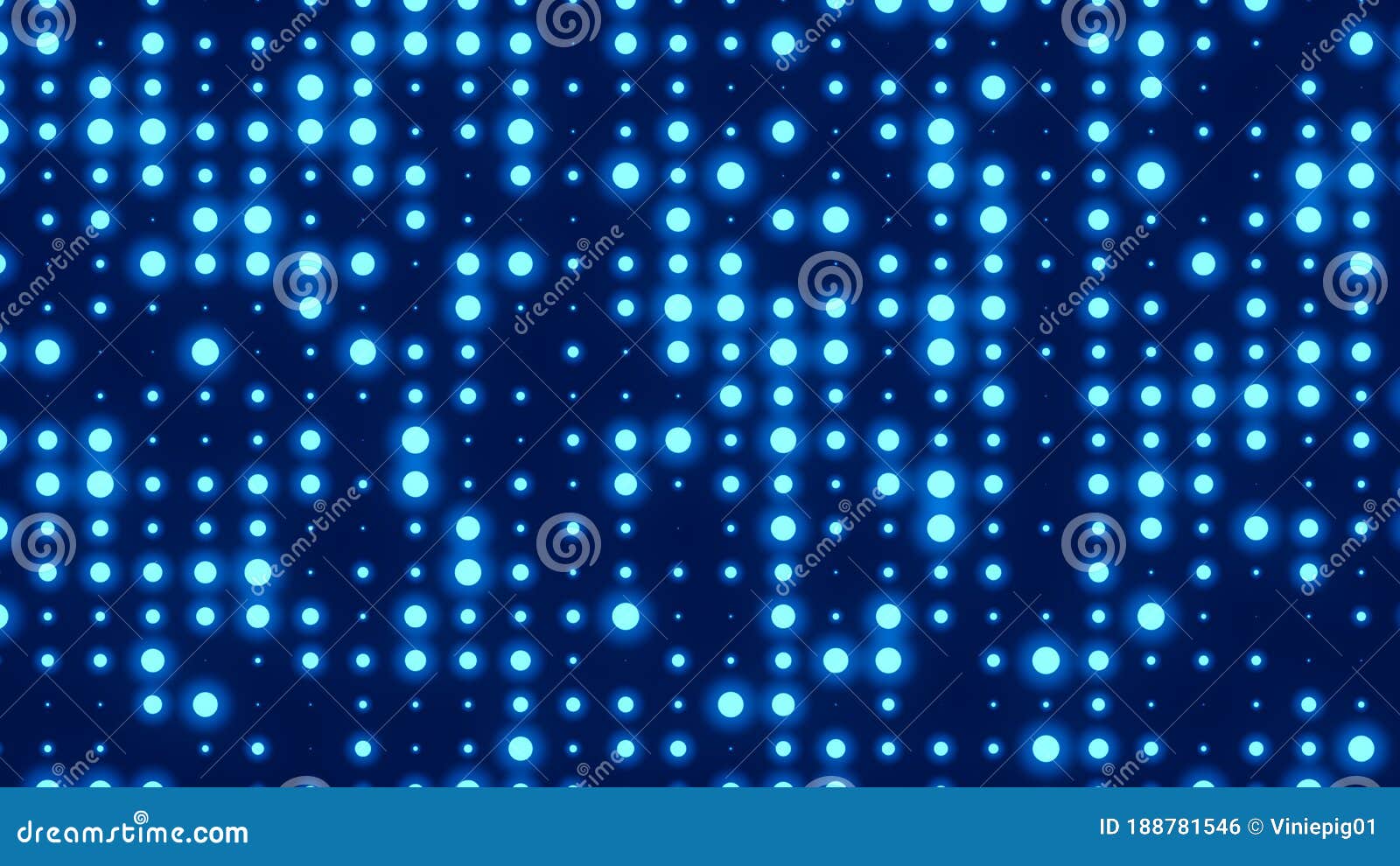 Dot Blue Pattern Screen Led Light Gradient Texture Background. Stock ...