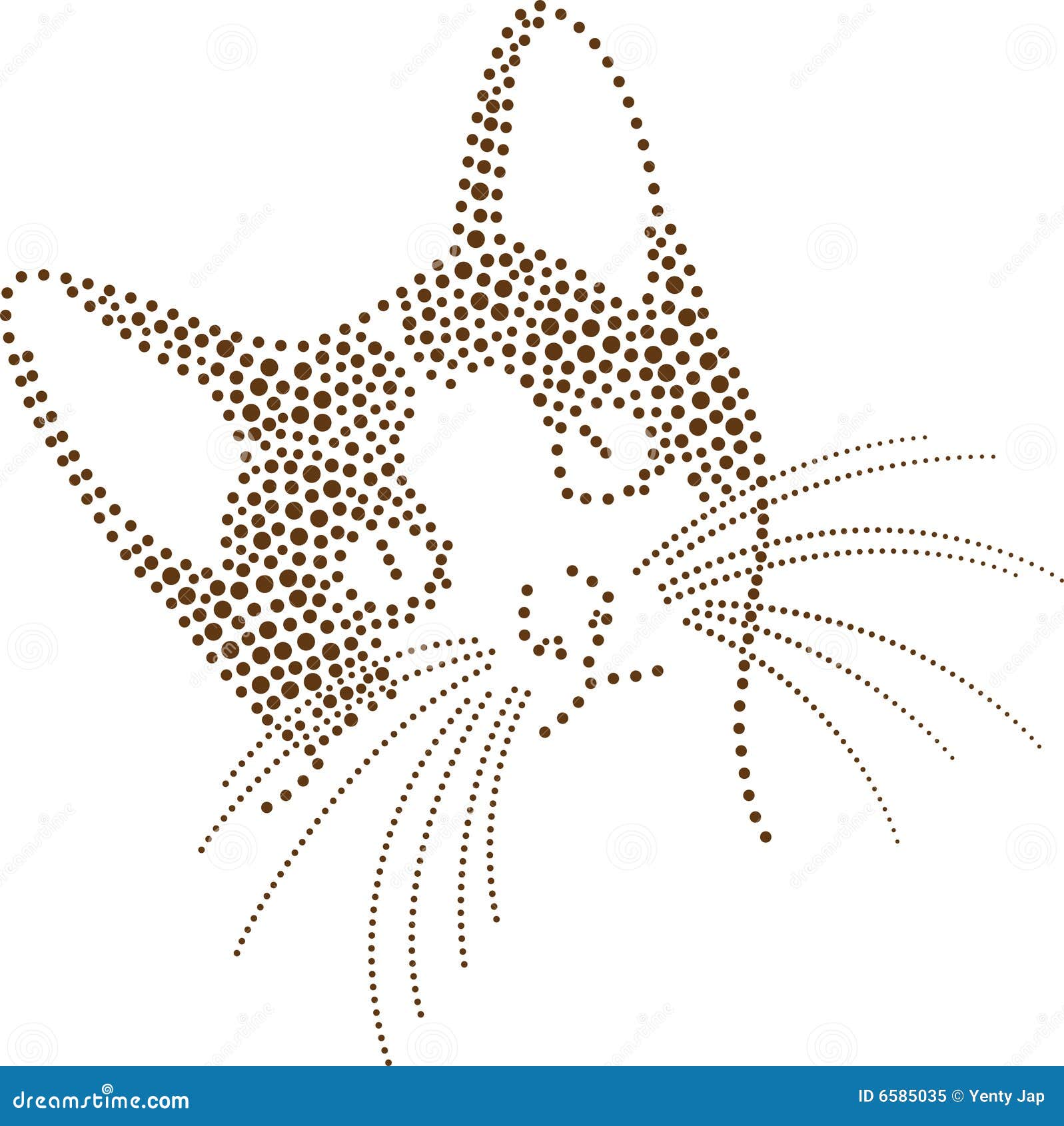 Dot Cat stock vector. Illustration of imaginative, ornament - 6585035