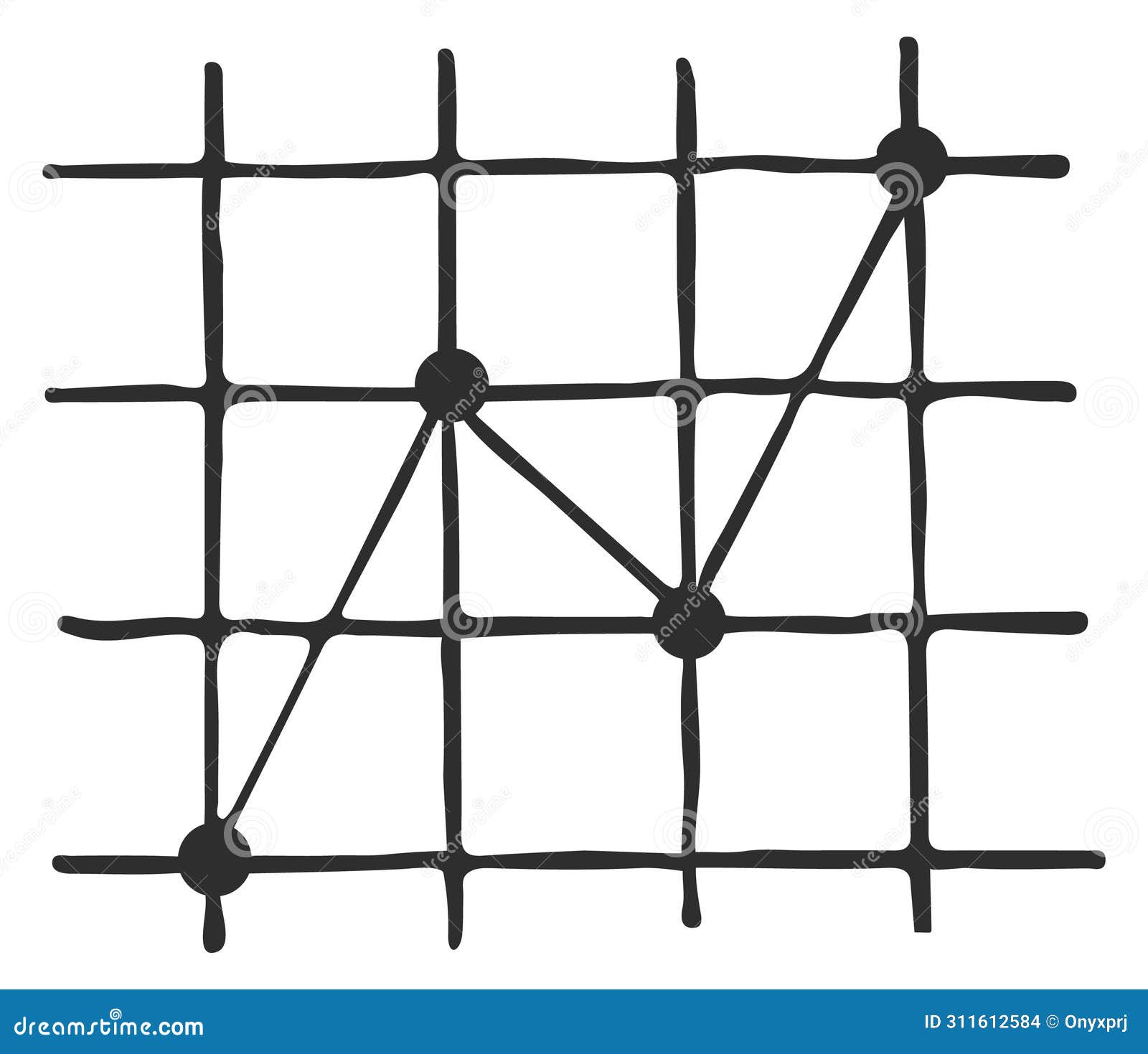 Dot Chart Doodle. Math Diagram Black Icon Stock Vector - Illustration ...