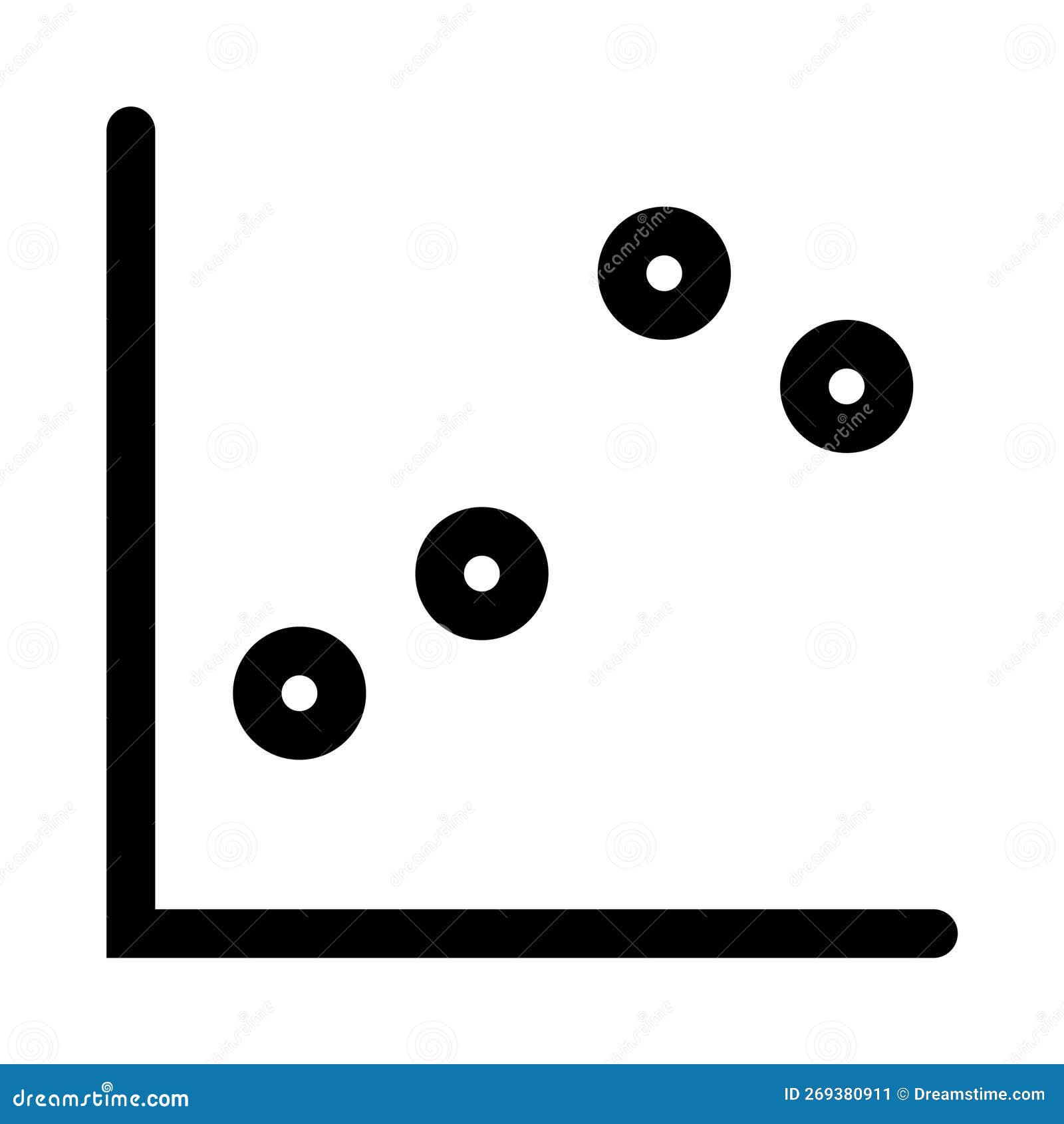 Dot Chart Icon for Visualizing Data in Graphical Form Stock Vector ...