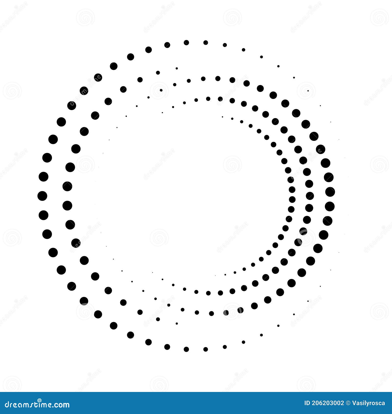 Dot Circle Pattern Vector Halftone. Circular Burst Dot Halftone Round ...