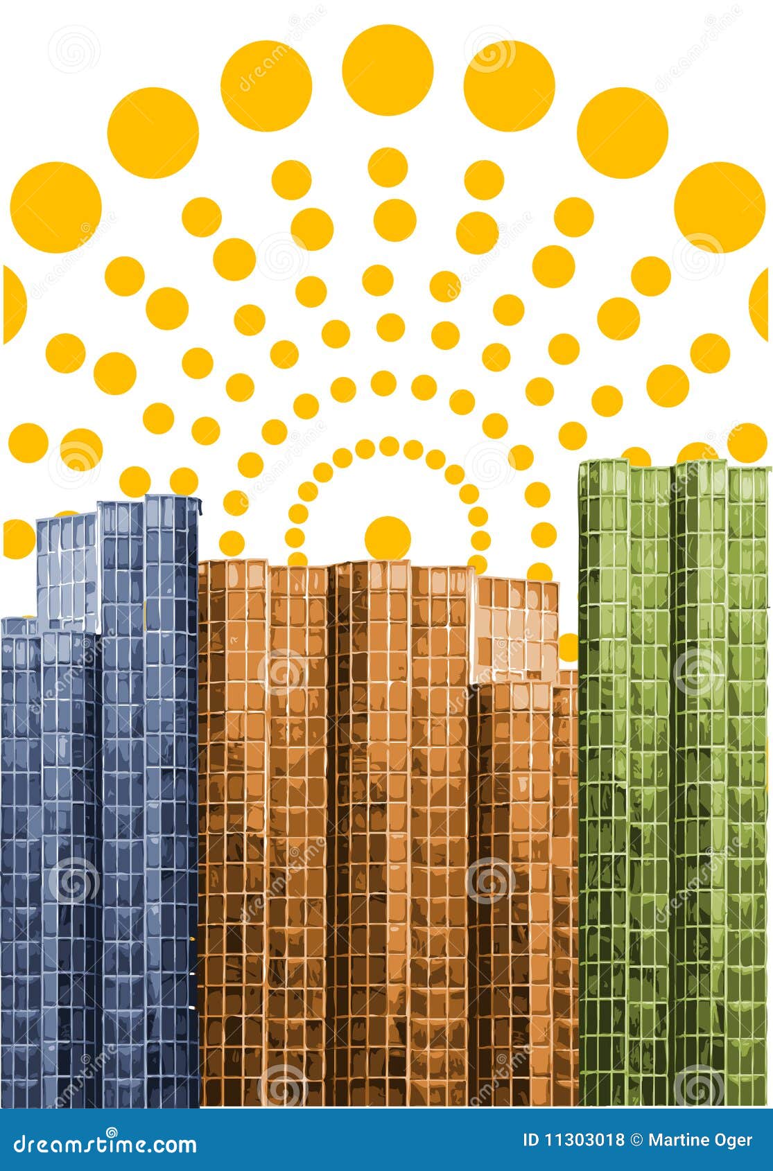Dot in the city. stock vector. Illustration of metropolitan - 11303018