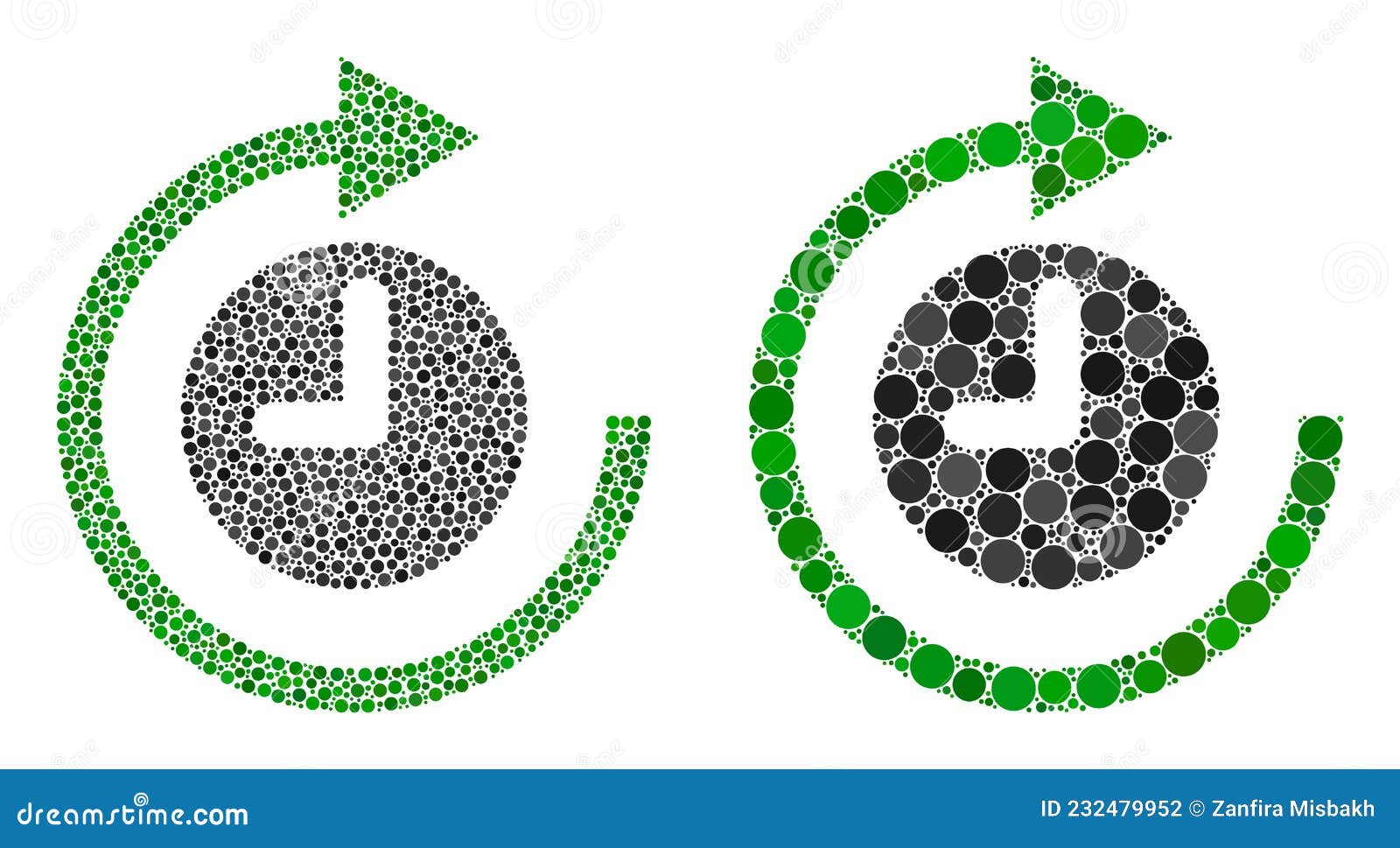 Clockwise Rotation Arrow Icon. Blue Mandatory Symbol. Vector ...