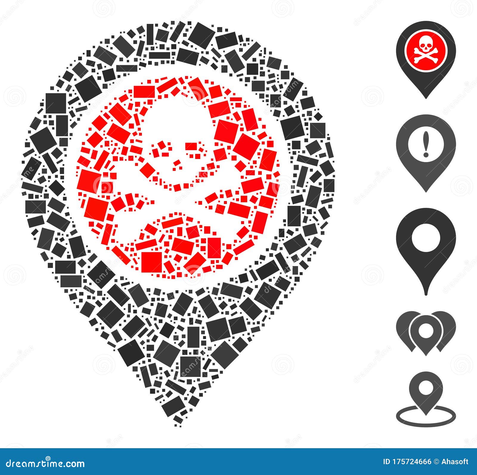 Map Pointer. Dangerous Radiation. Safety Information. Industrial Design ...