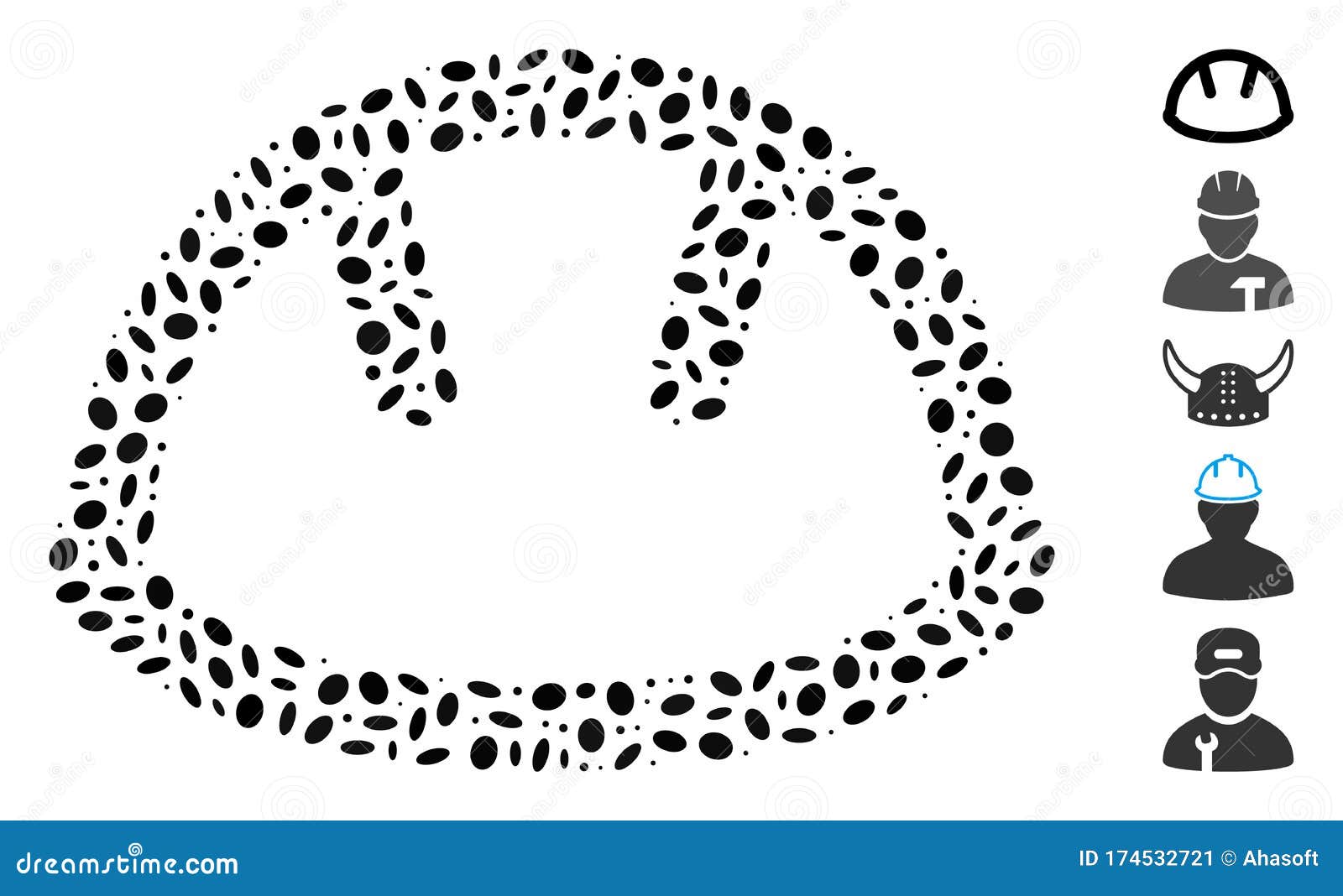 Dot Collage Helmet Royalty-Free Stock Photography | CartoonDealer.com ...