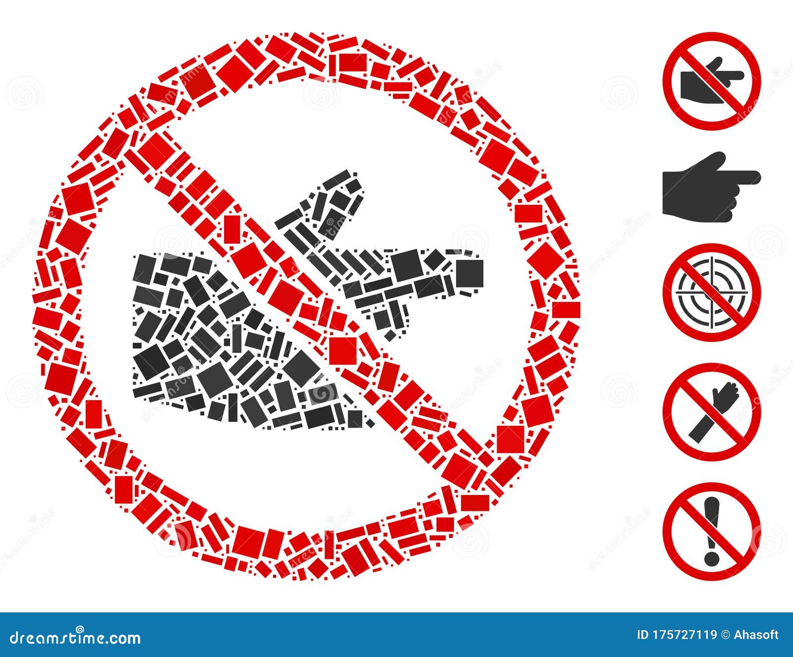 Dot Collage No Index Finger Stock Illustration - Illustration of index ...