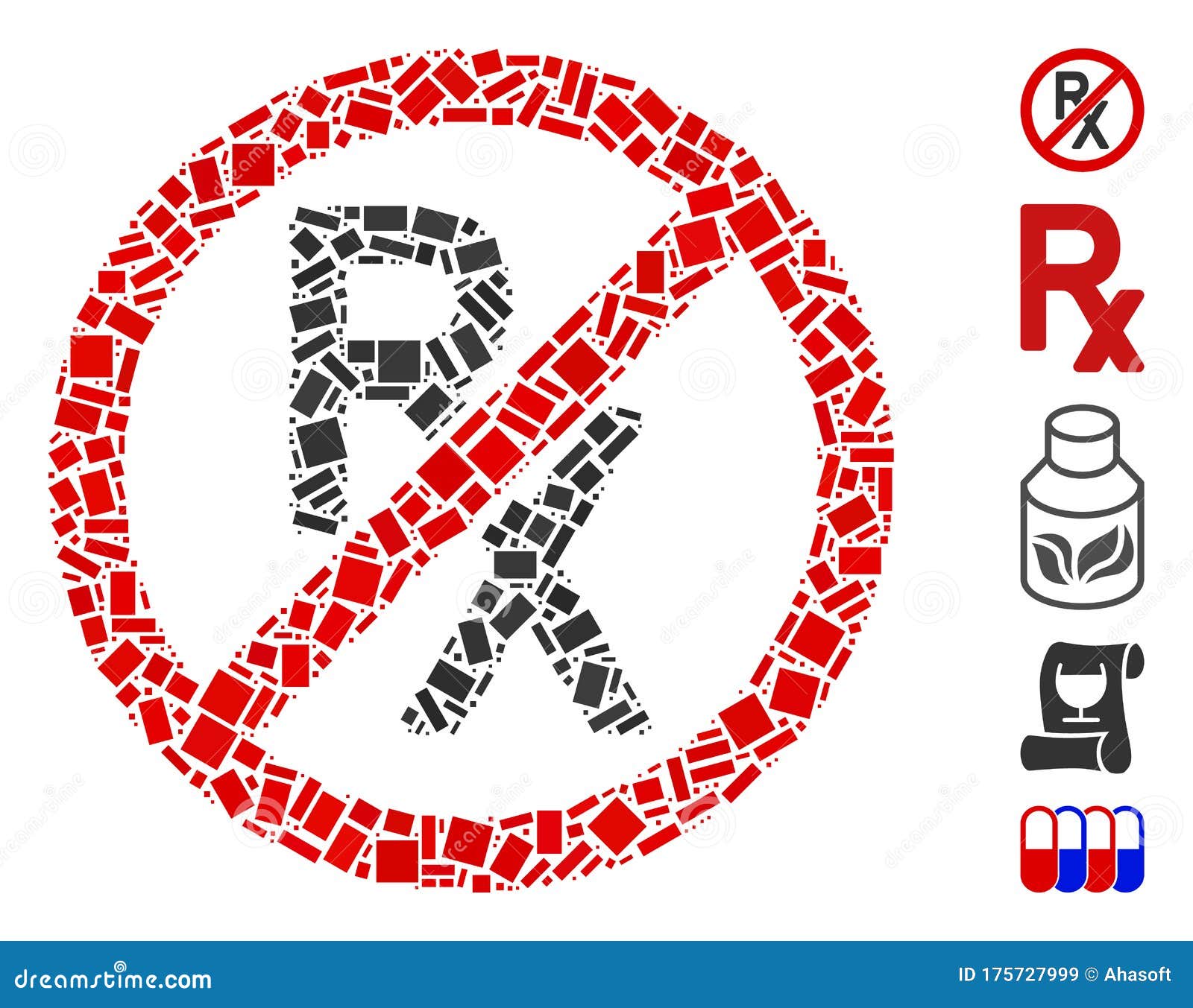 Dot Collage No Receipt stock illustration. Illustration of prescription ...