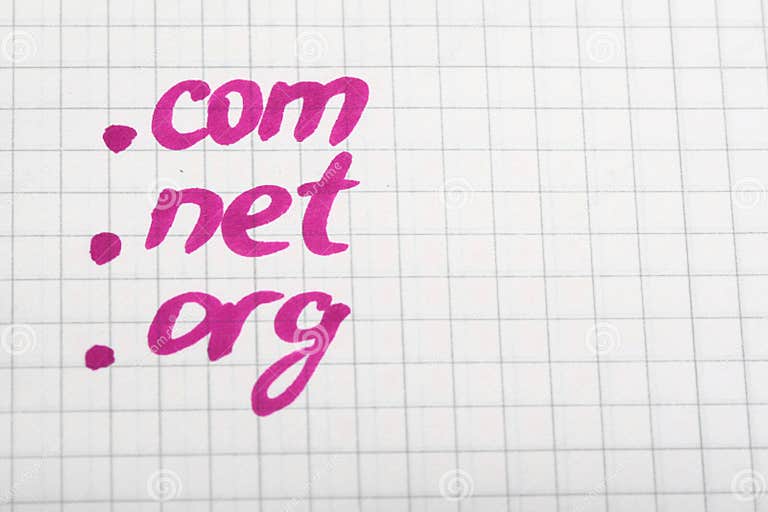 Dot COM NET ORG Domain - Internet Concept Stock Photo - Image of ...