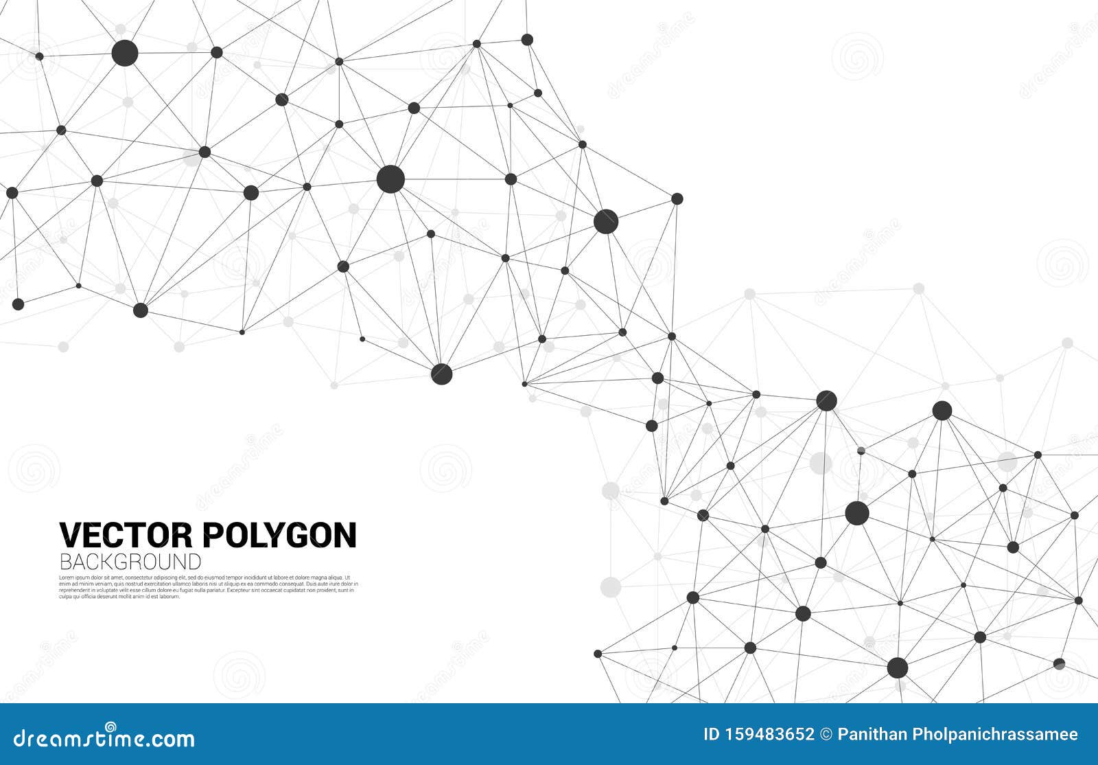 Network Connecting Dot Polygon Background. Concept of Network Business ...