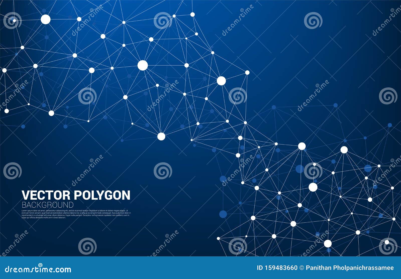 Network Connecting Dot Polygon Background. Concept of Network Business ...