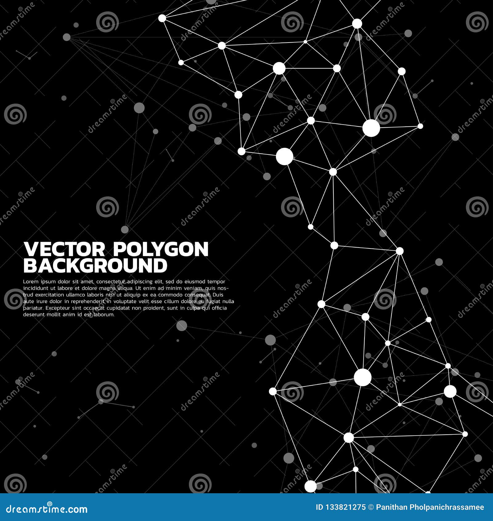 Network Connecting Dot Polygon Background : Concept of Network ...