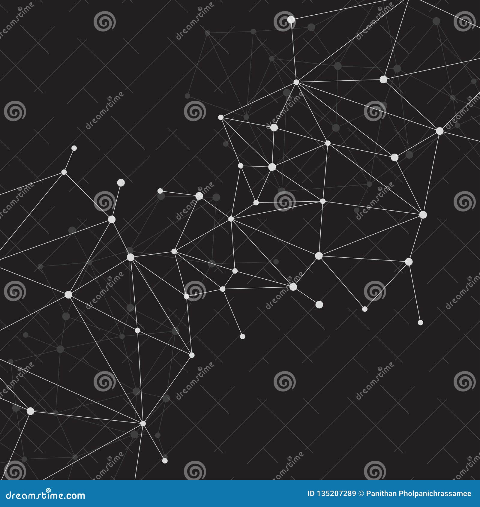 Network Connecting Dot Polygon Background. Stock Illustration ...