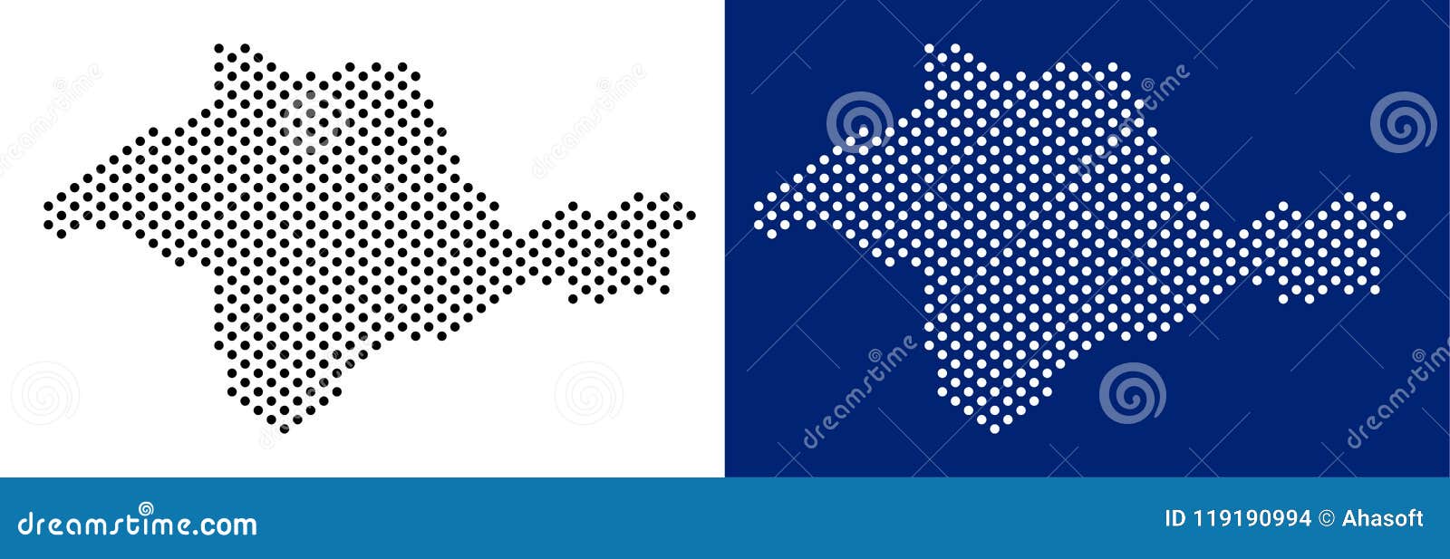 Dot Crimea Map stock vector. Illustration of geographic - 119190994