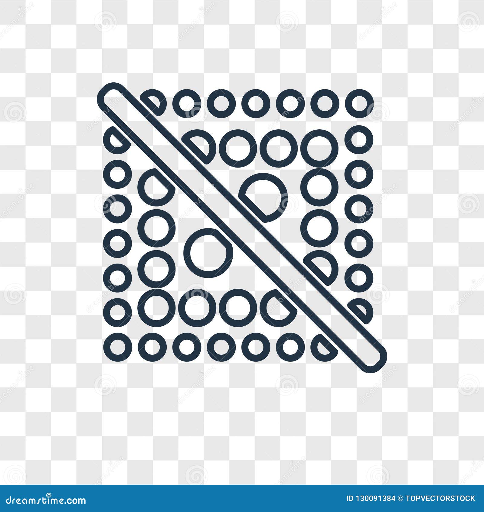Dot Crossed Concept Vector Linear Icon Isolated on Transparent B Stock ...