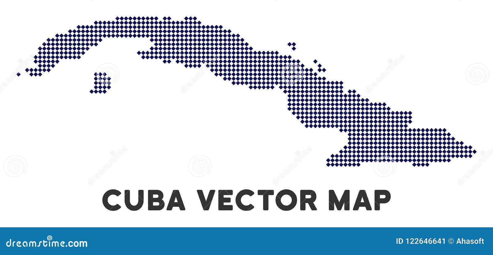 Dotted Cuba Map stock vector. Illustration of land, composition - 122646641