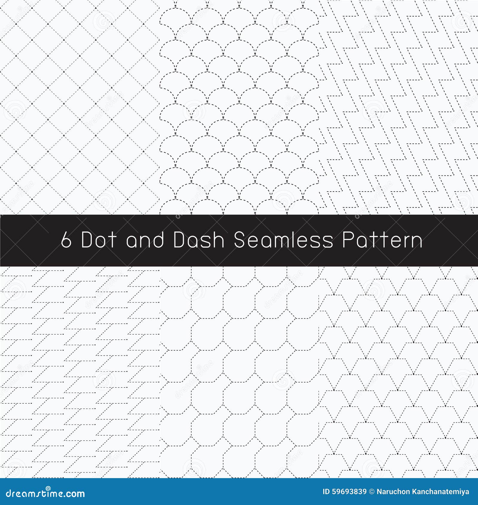 Dot and dash pattern stock vector. Illustration of dash - 59693839