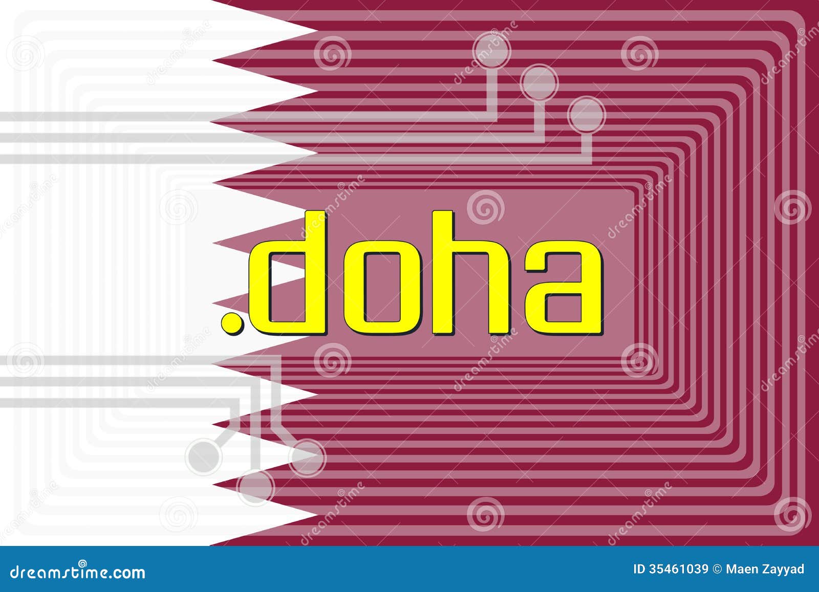 Dot DOHA domain name stock illustration. Illustration of information ...