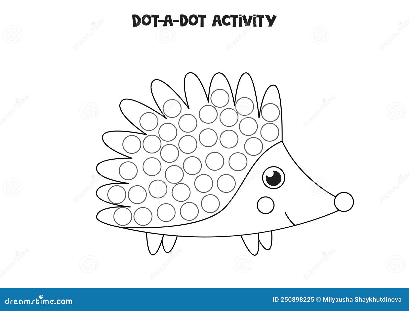 Dot a Dot Game for Preschool Kids. Cute Hedgehog. Stock Vector ... Dot a Dot Game for Preschool Kids. Cute Hedgehog. Stock Vector ...
