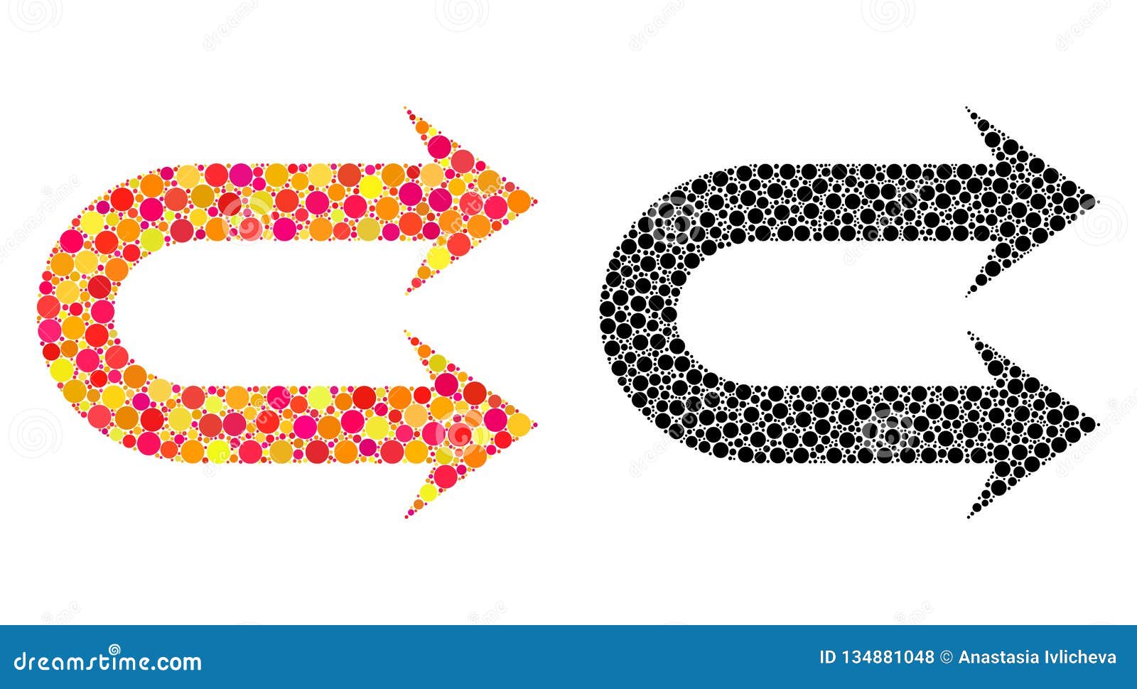 Double Right Arrow Recursion Collage Of Double Right Arrow Icons And ...