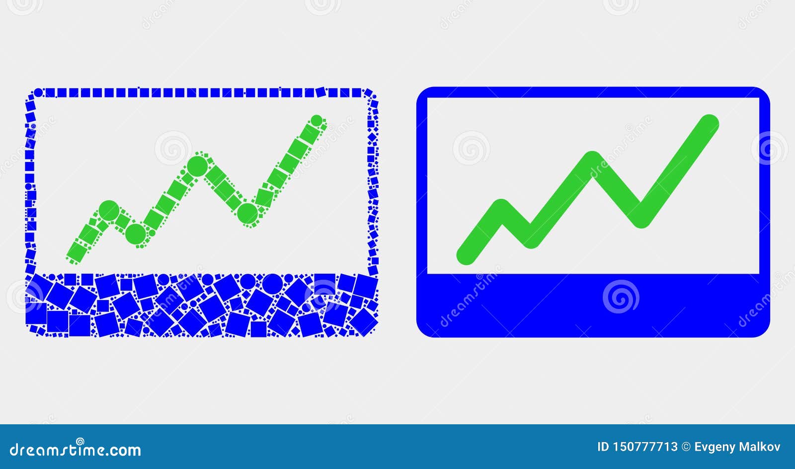 Pixelated and Flat Vector Stocks Chart Icon Stock Vector - Illustration ...