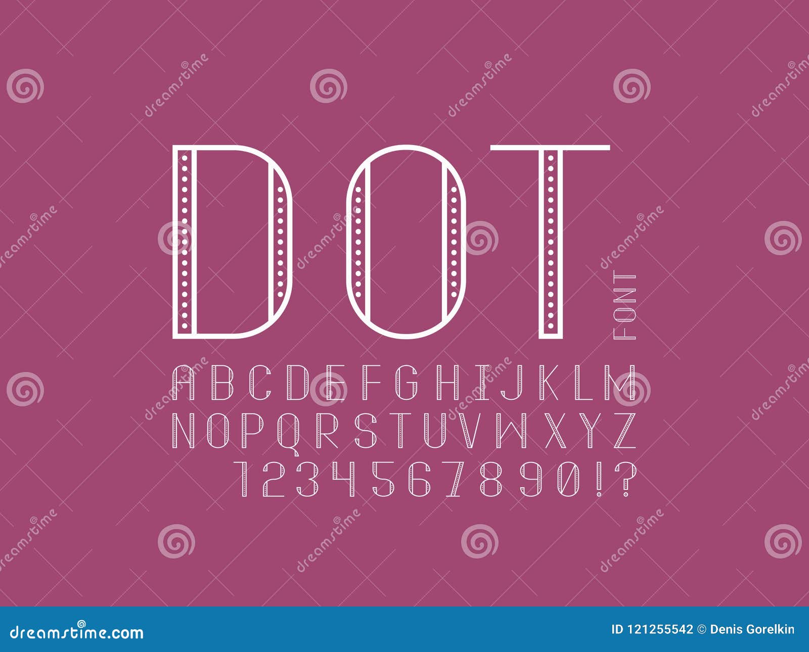 Dot font. Vector alphabet stock vector. Illustration of graphic - 121255542